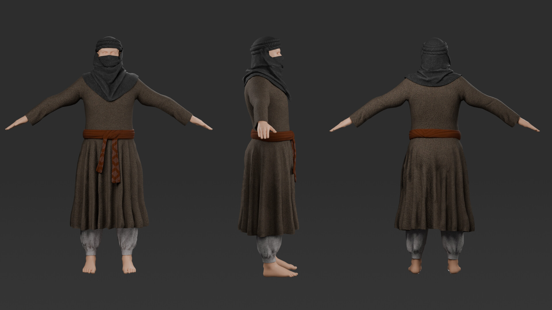 Robin - Desert Nomad Outfit – 3D Character Clothing