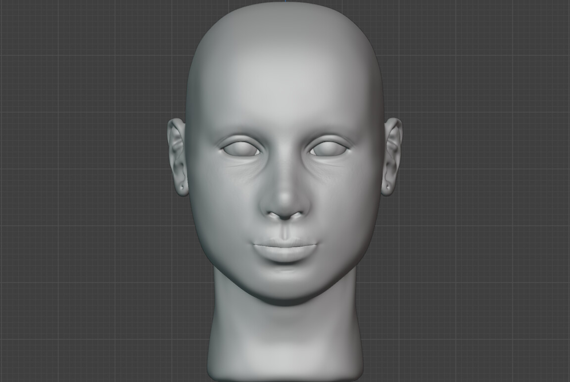 ArtStation - Female face 3D sculpture