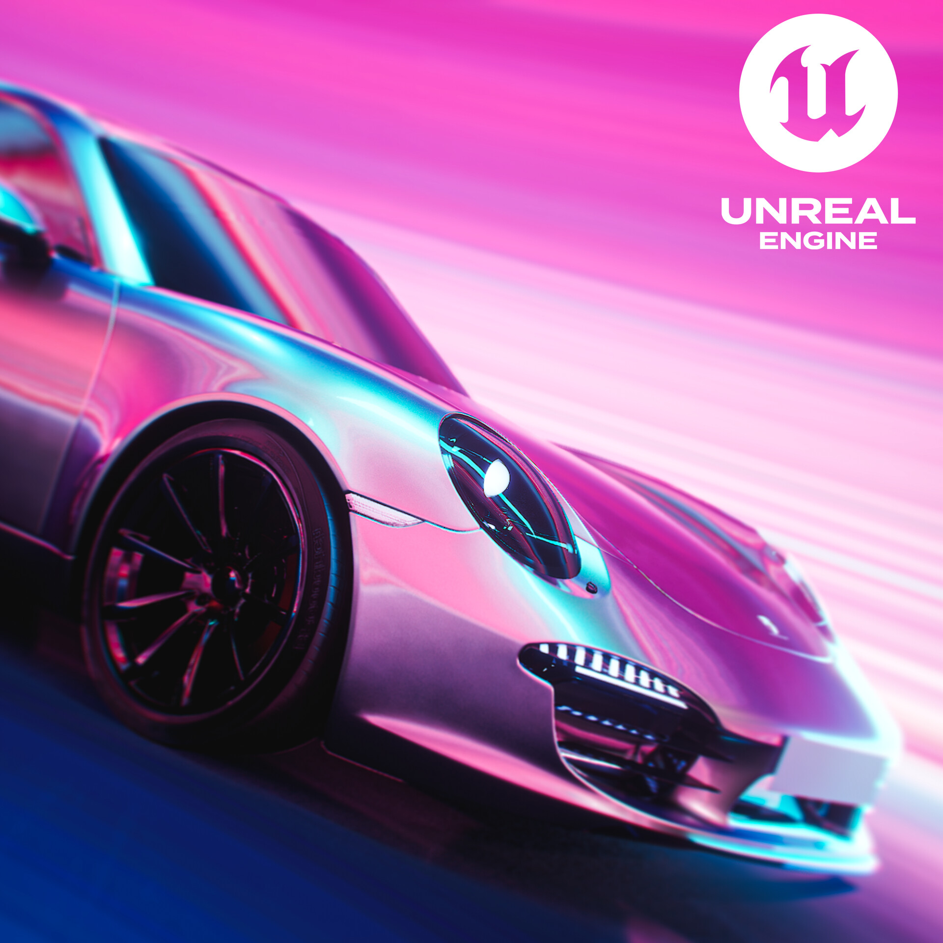 ArtStation - Porsche 911 – Neon Nights - Unreal Engine 5.6 - Lumen