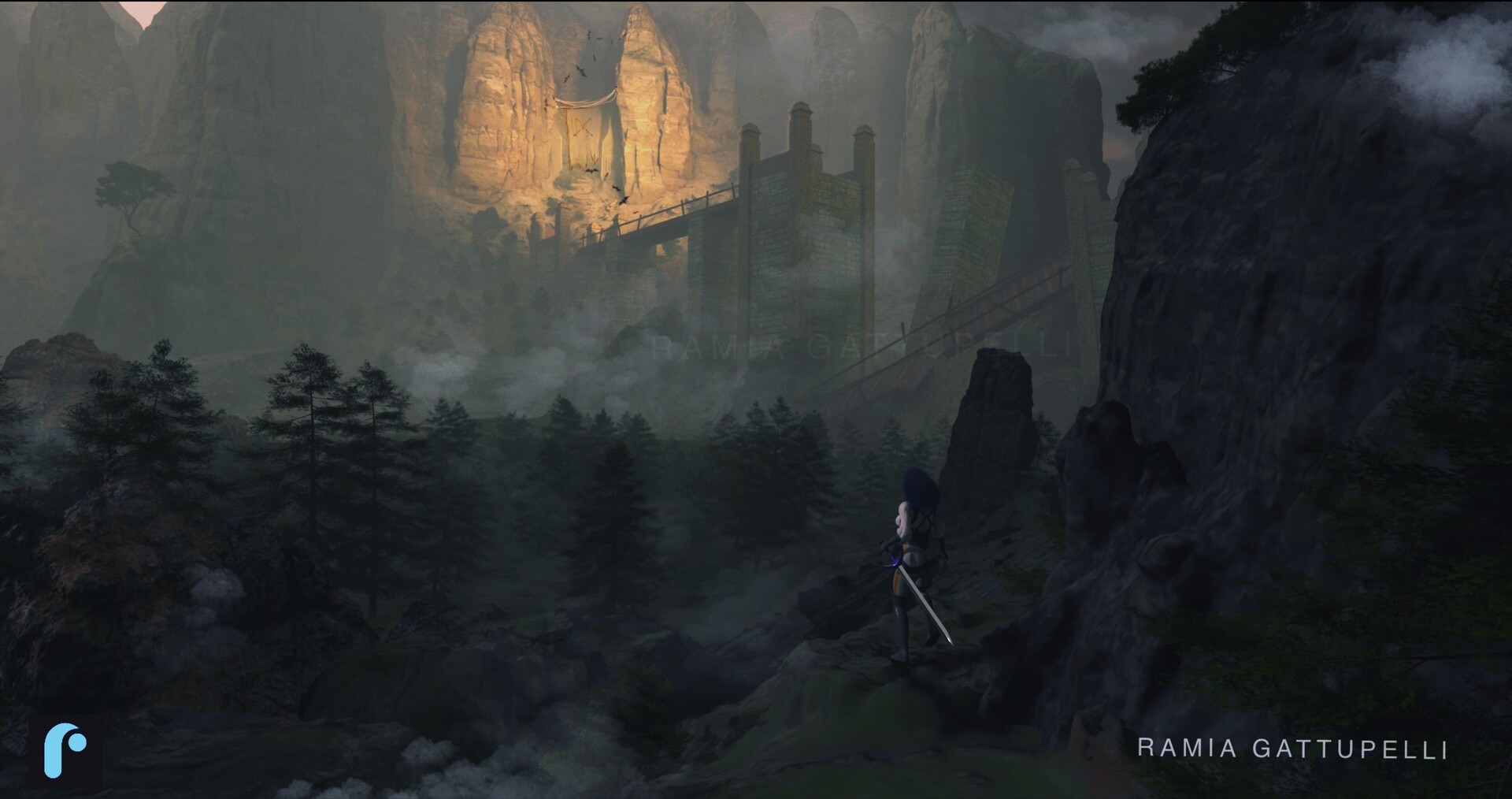 ArtStation - Conceptart- Path to the Forsaken Sanctum