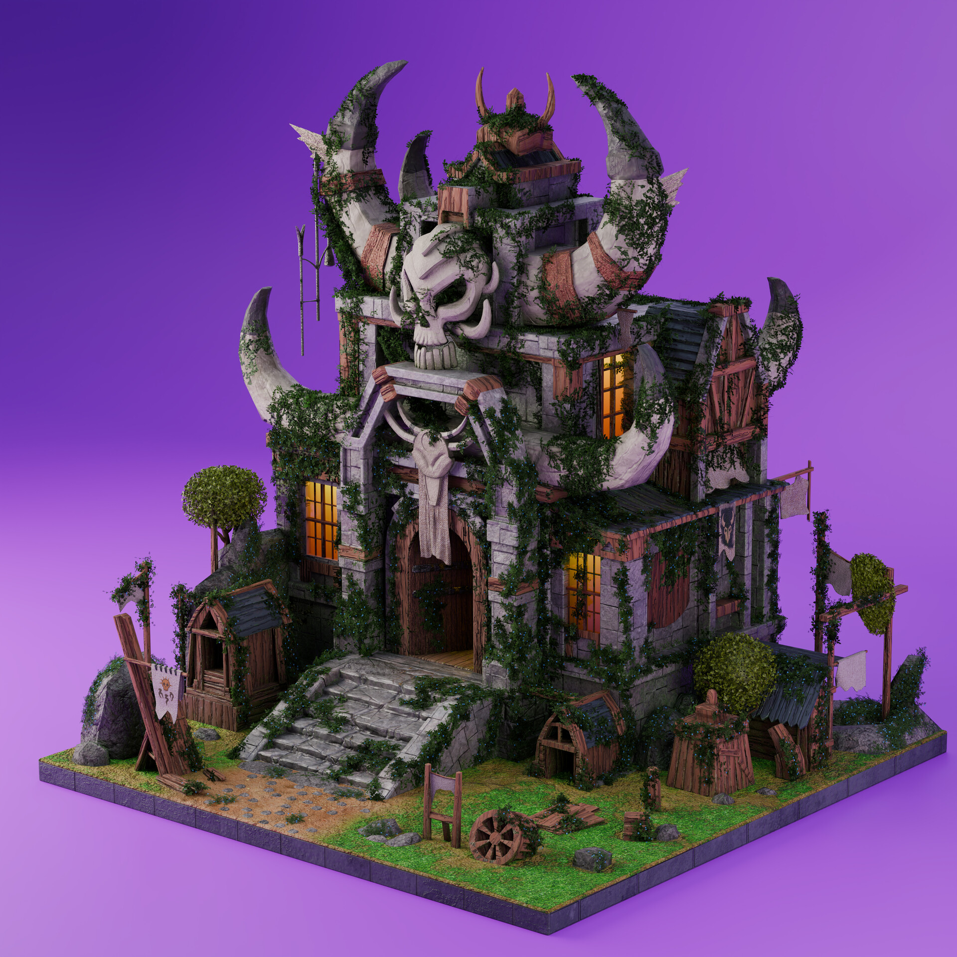 ArtStation - Game Asset: Demon Temple