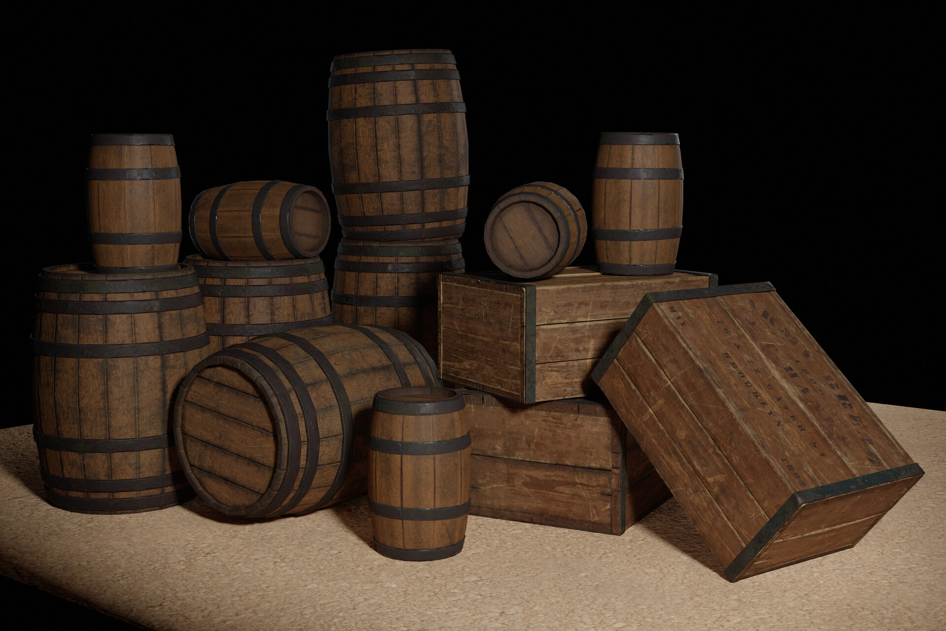 ArtStation - Barrels & Boxes