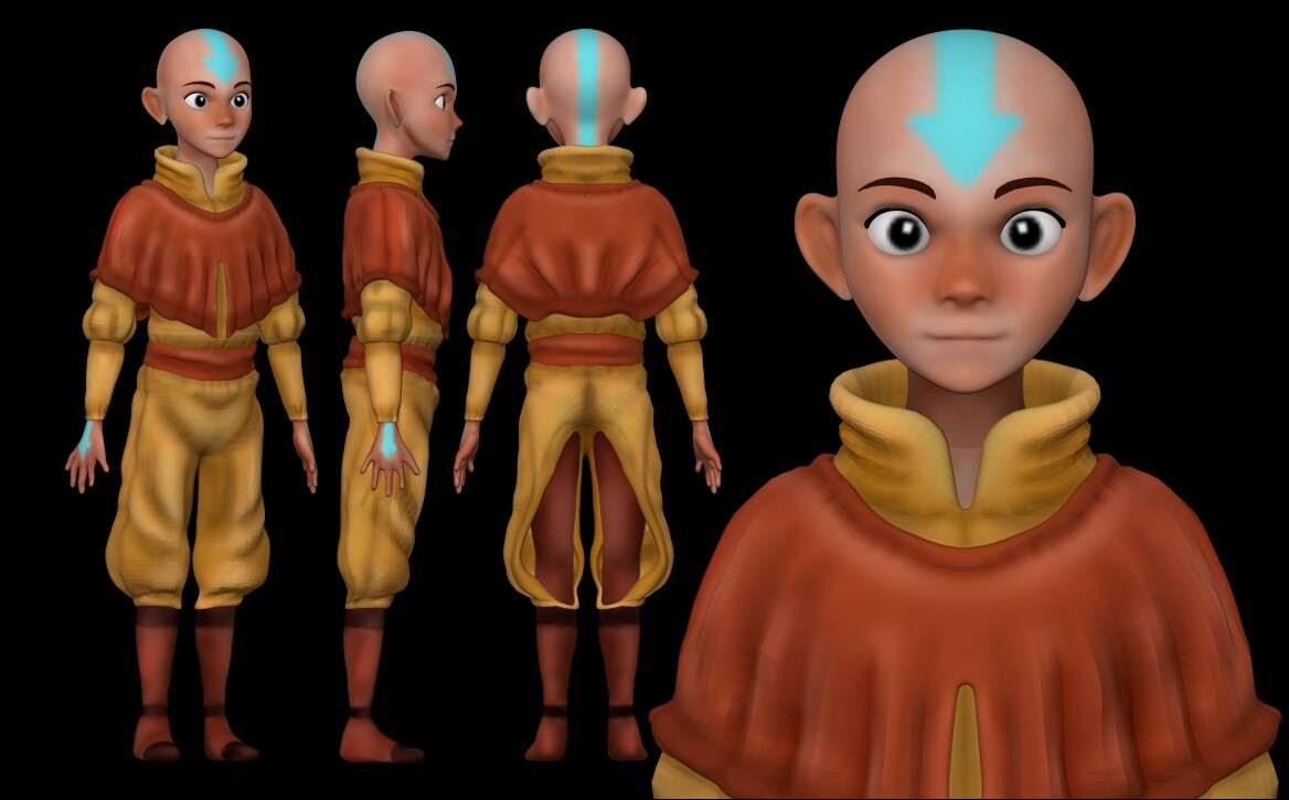 ArtStation - Sculting Aang