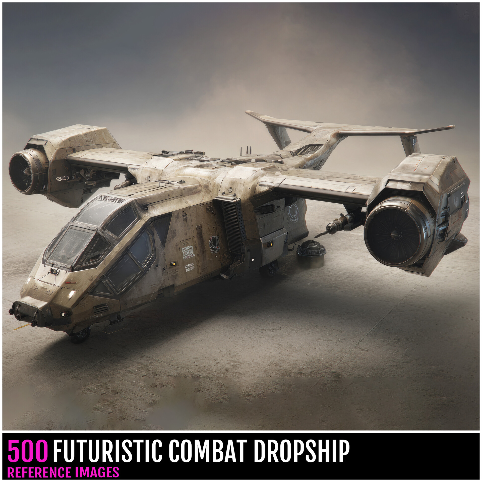 ArtStation - 500 FUTURISTIC COMBAT DROPSHIP