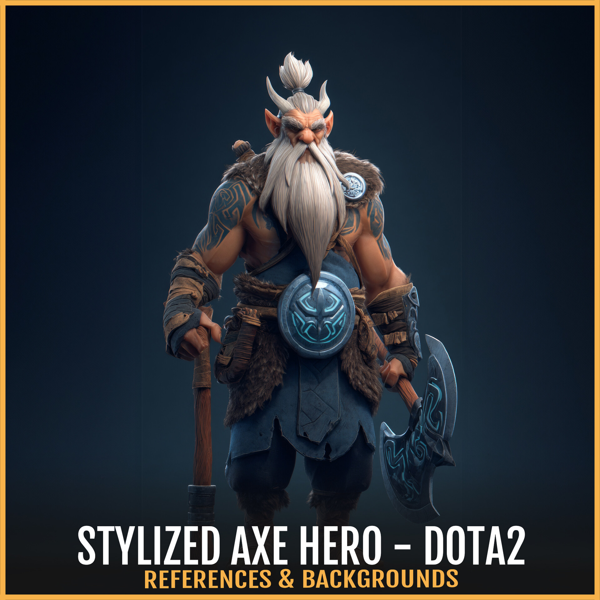 ArtStation - 303 Stylized Axe Hero - Dota 2