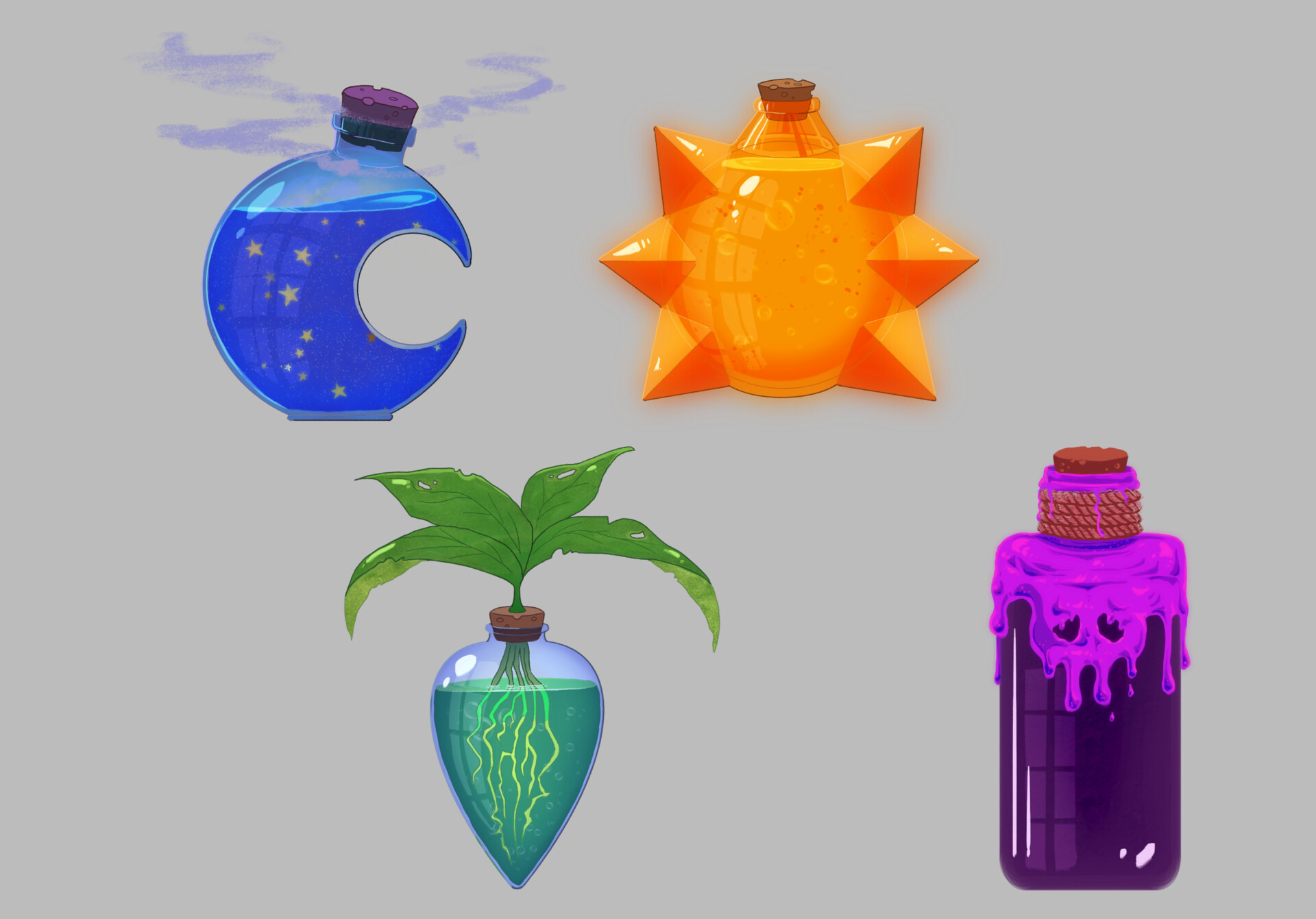 ArtStation - Prop design (Potions, weapons, furniture)