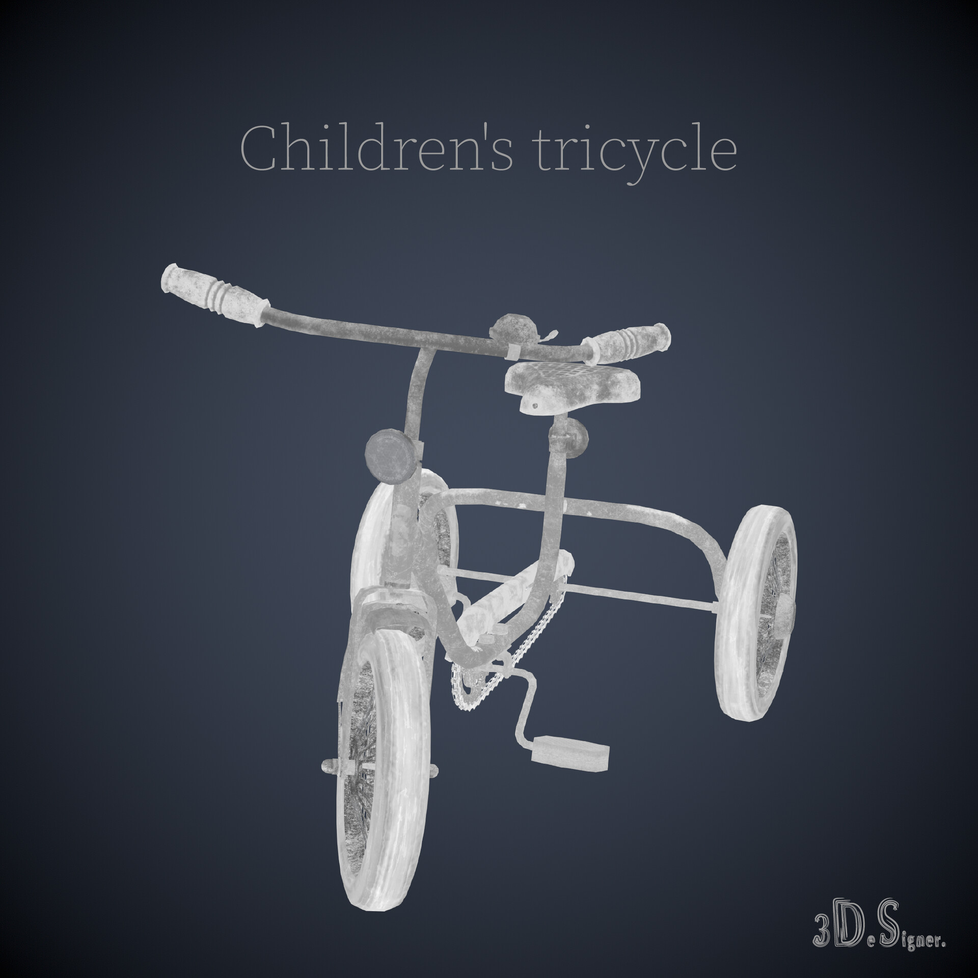 ArtStation - Old children's tricycle.