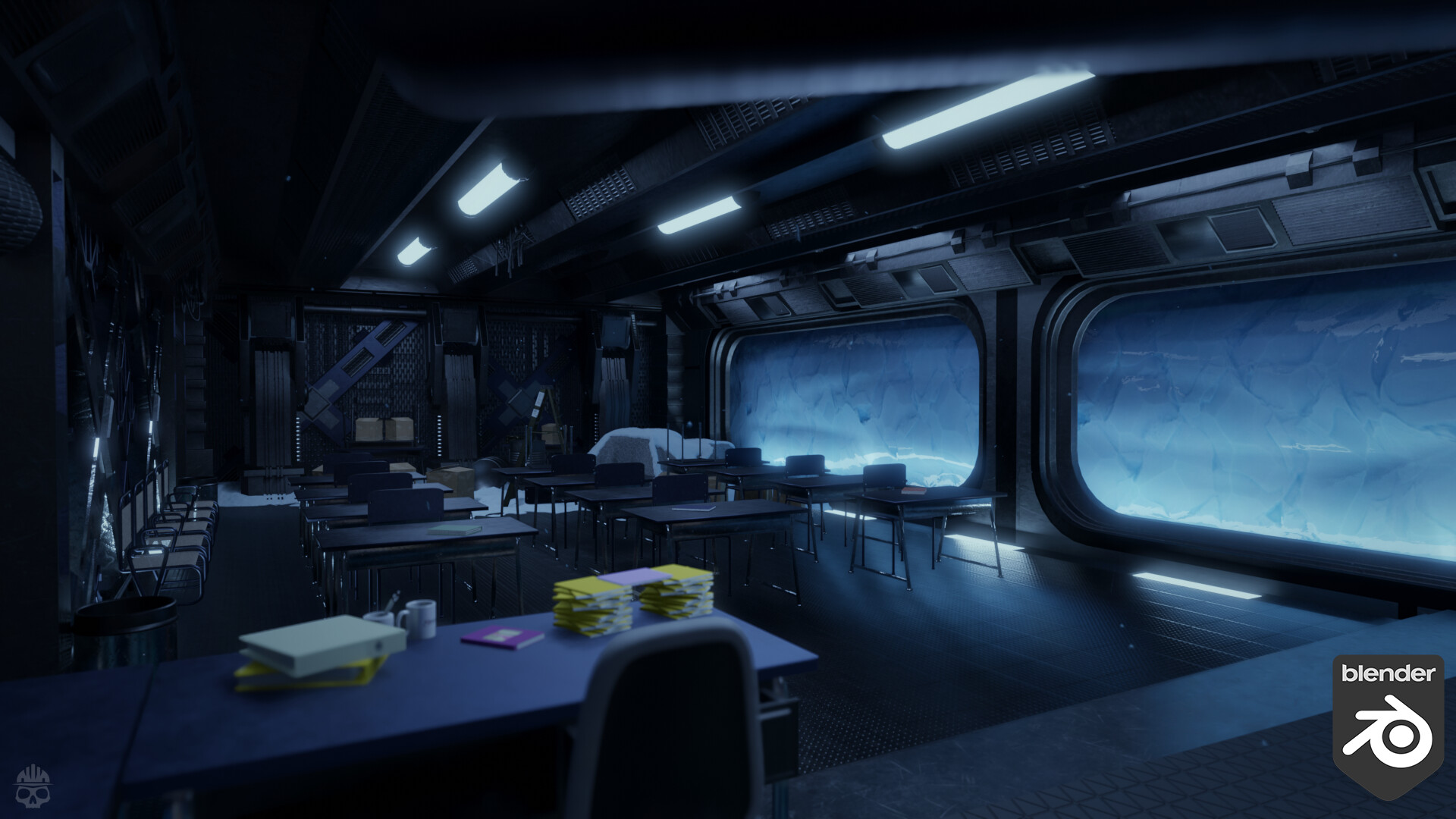 ArtStation - The Classroom 3077 year Murder Drones