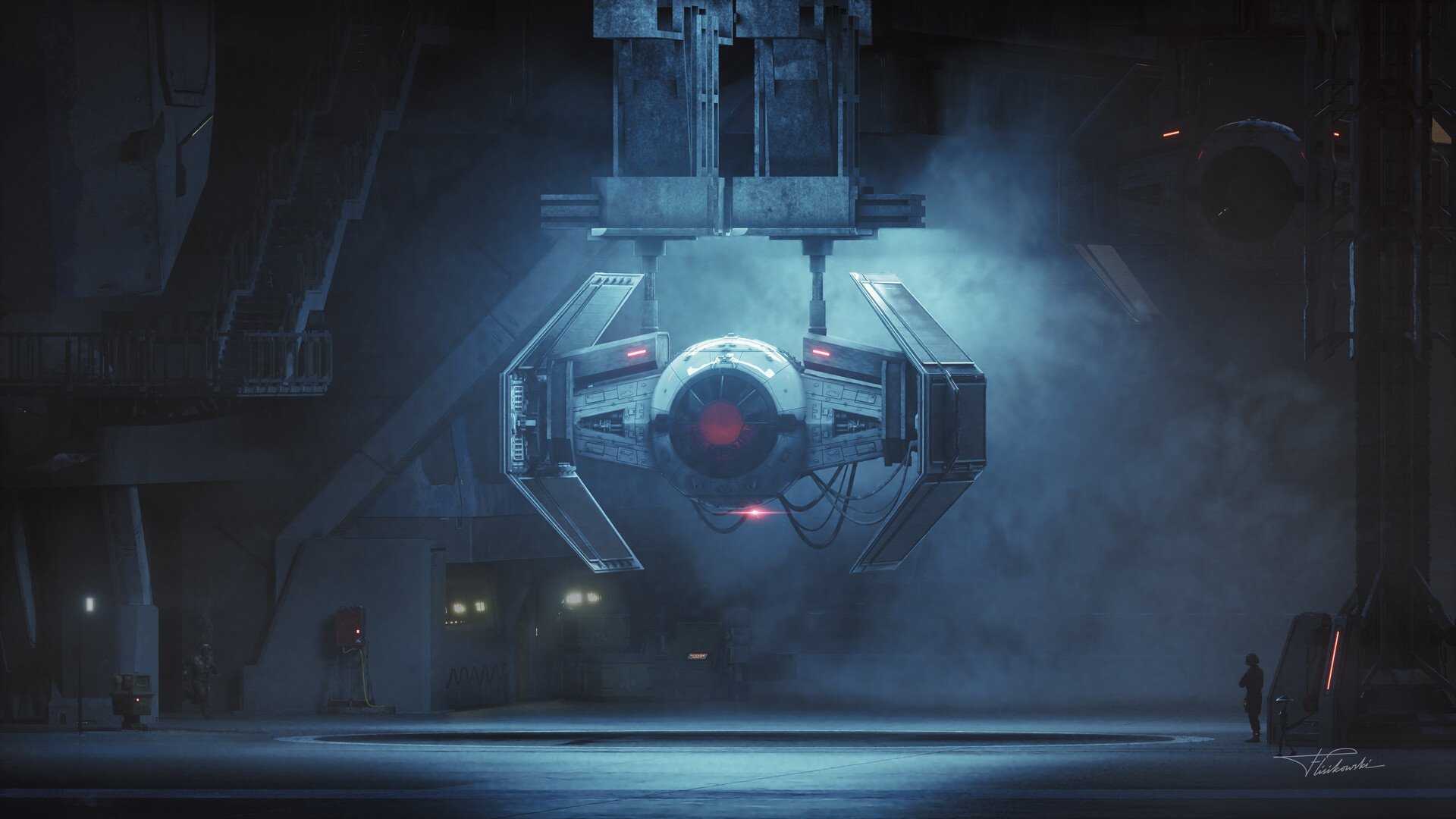 ArtStation - TIE Fighter Maintenance Hangar