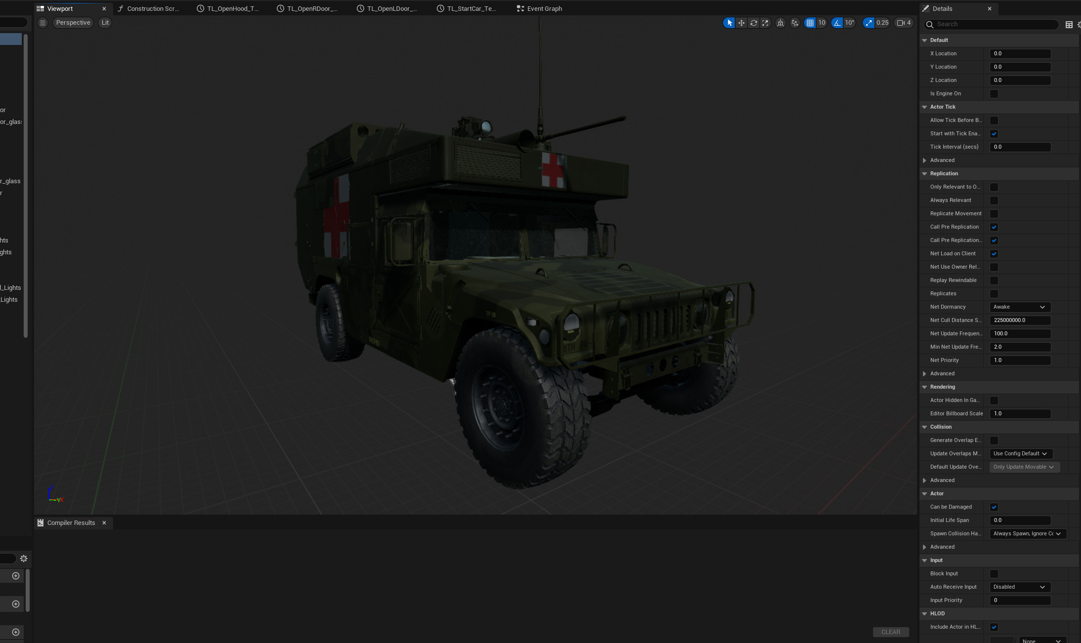 Josh Burts - Experience - Military Humvee Configurator & Breakdowns