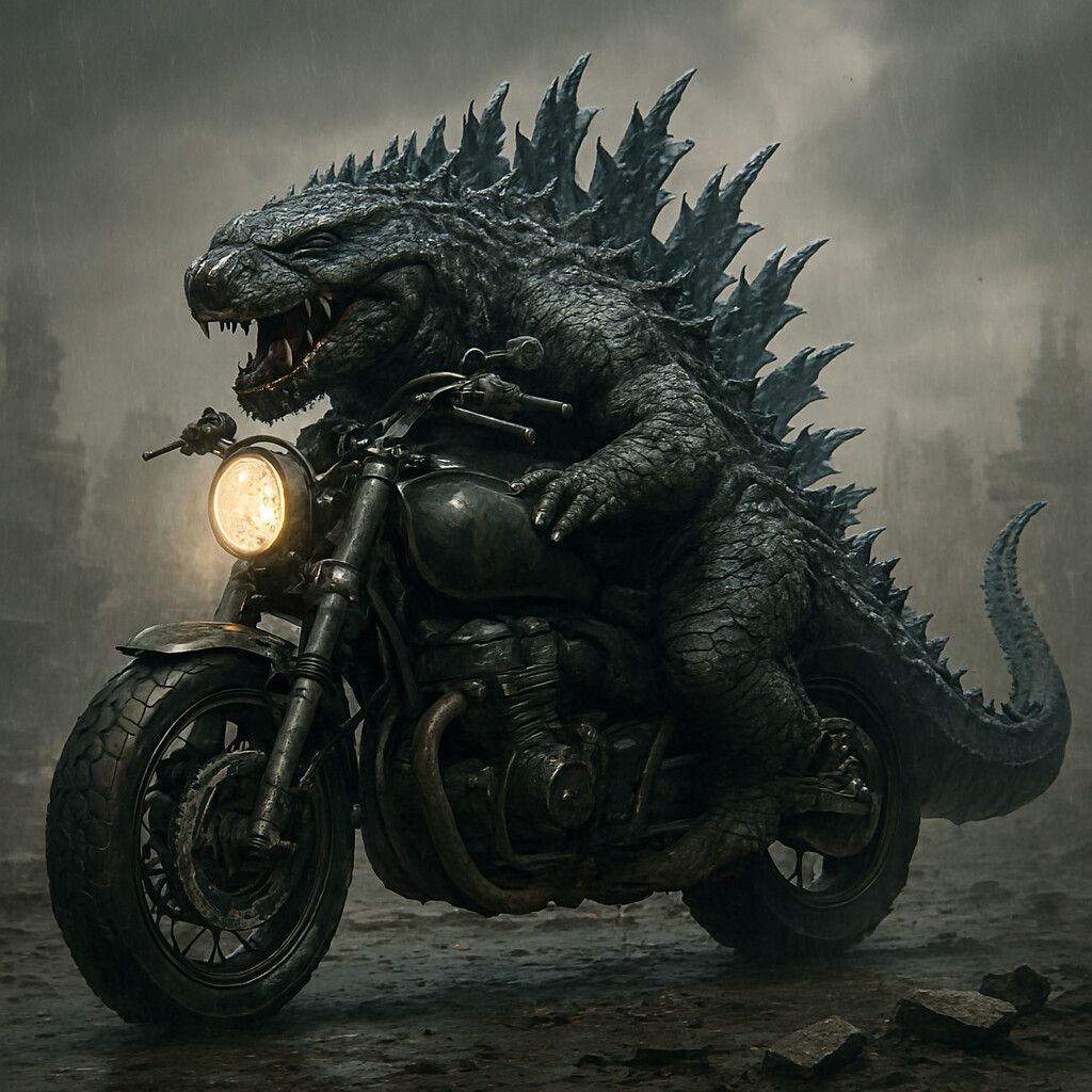 ArtStation - Motorcycle x Godzilla Hybrid: Motorcyclezilla