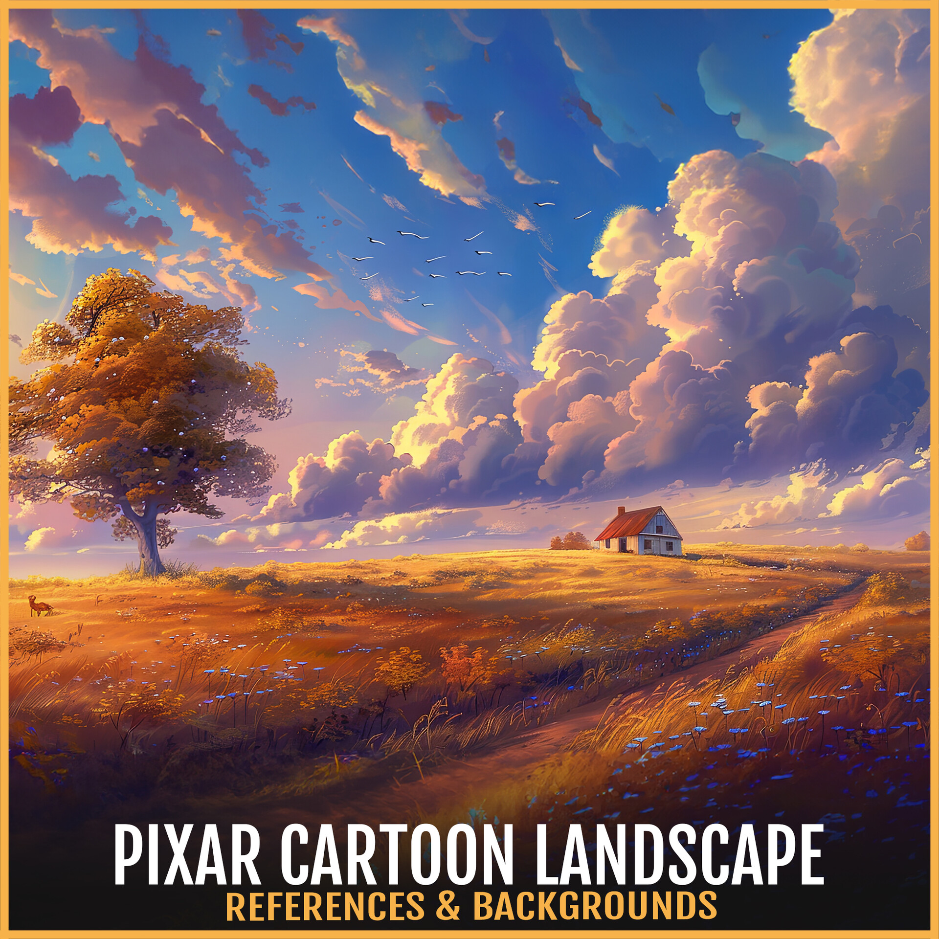 ArtStation - 303 Pixar Dreamy Cartoon Landscape