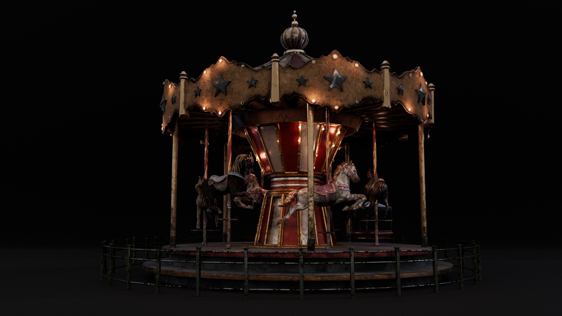 ArtStation - Abandoned Carousel - Environment Asset