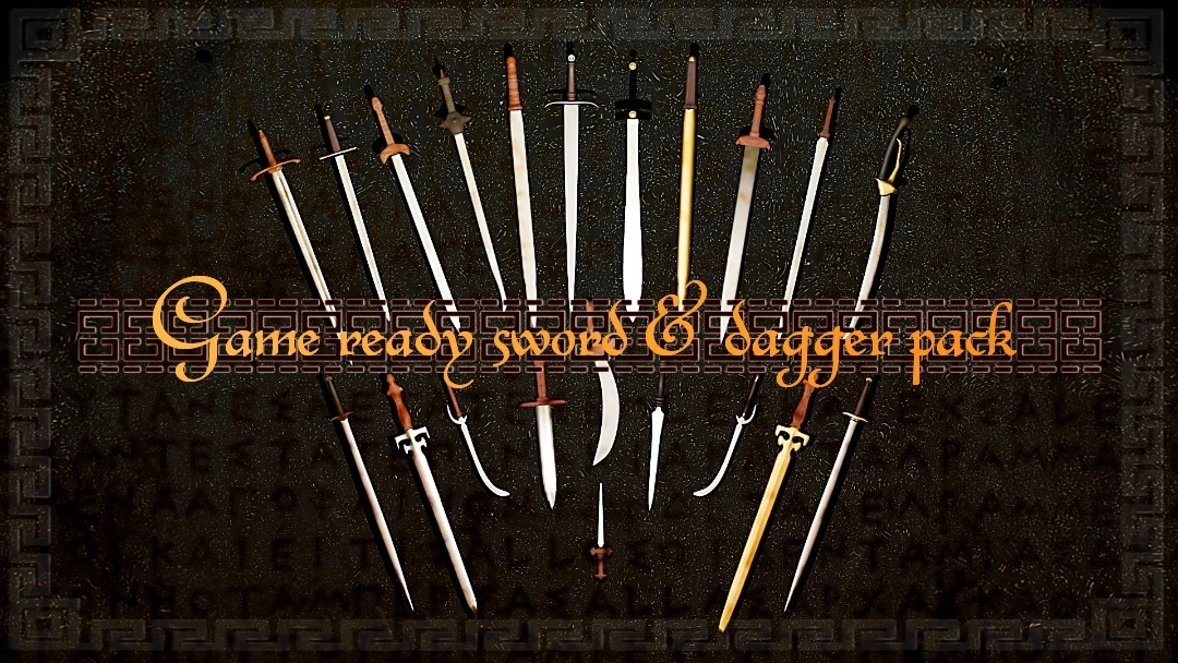 ArtStation - 21 semi realistic swords and daggers - Game-Ready Pack