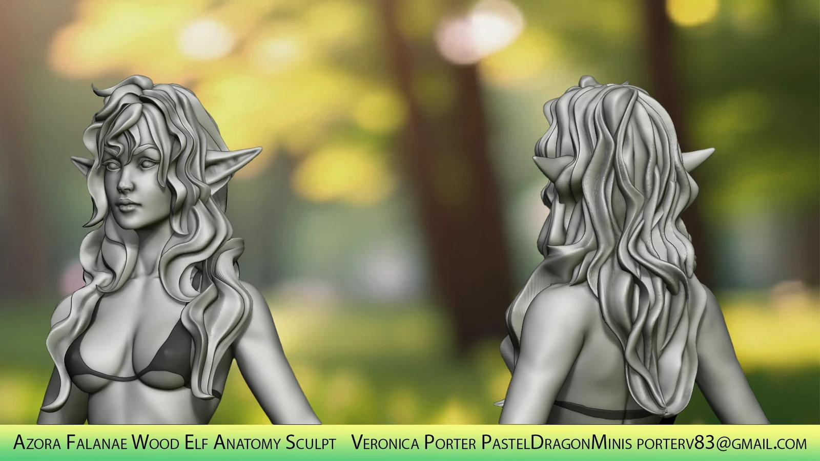 Veronica Porter - Azora Falanae Wood Elf ZBrush Anatomy Sculpt