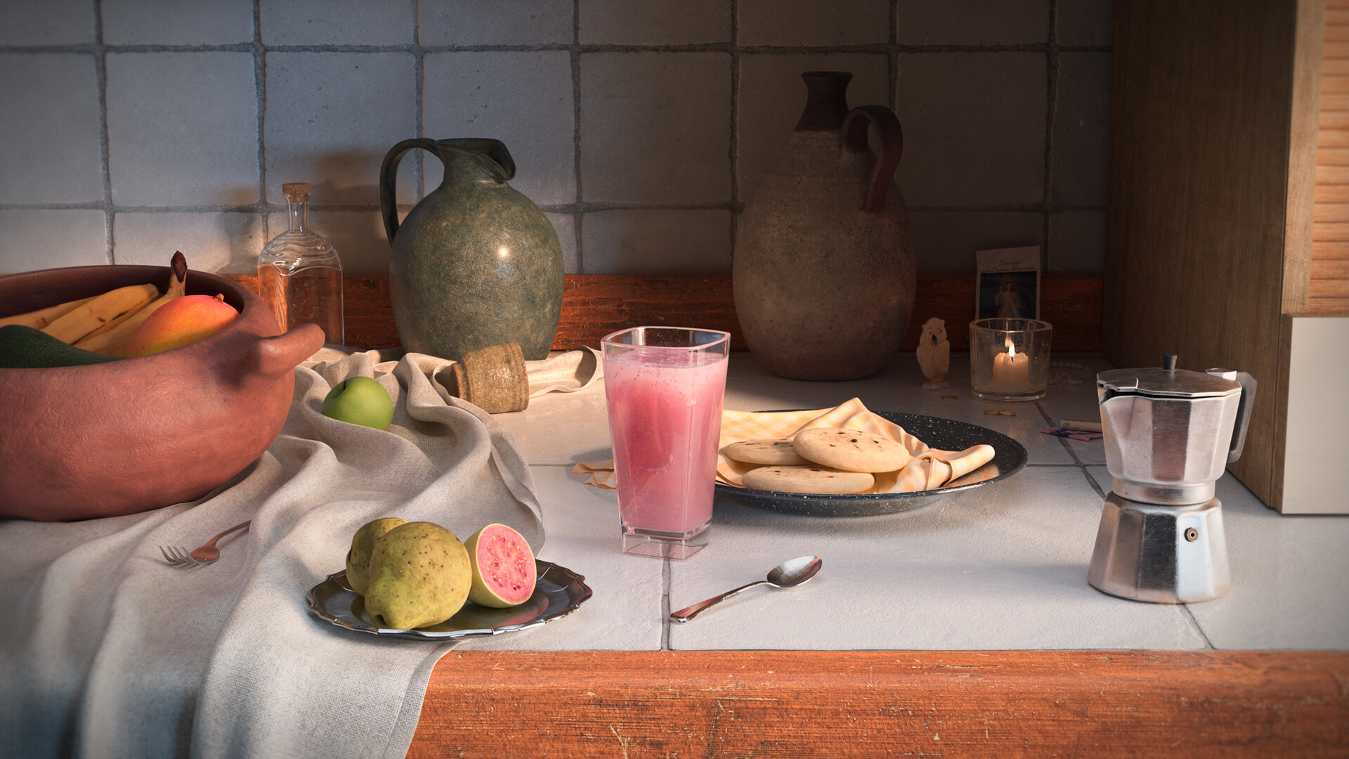 ArtStation - Tender morning (Still Life)