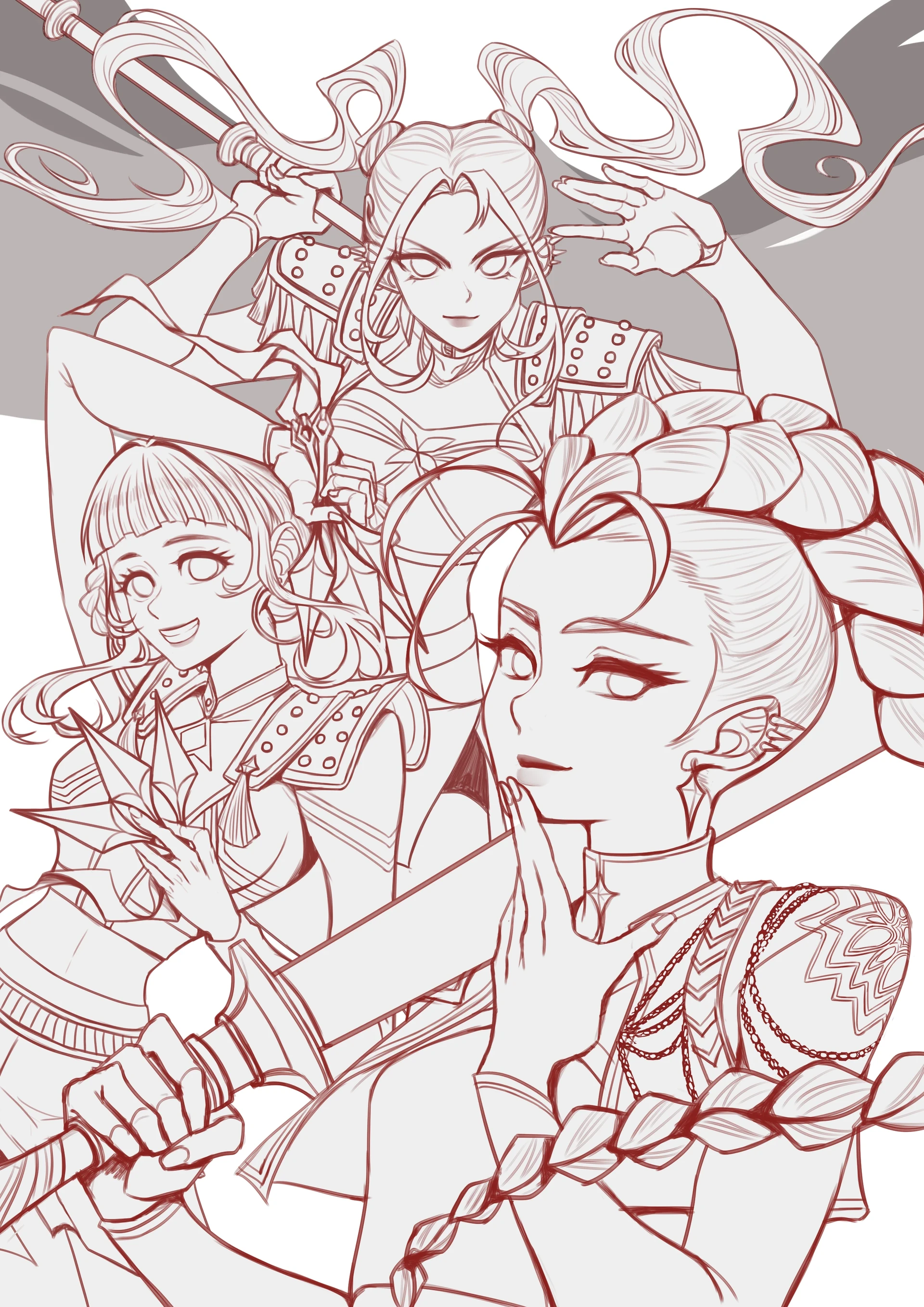 coloring pages of huntrix