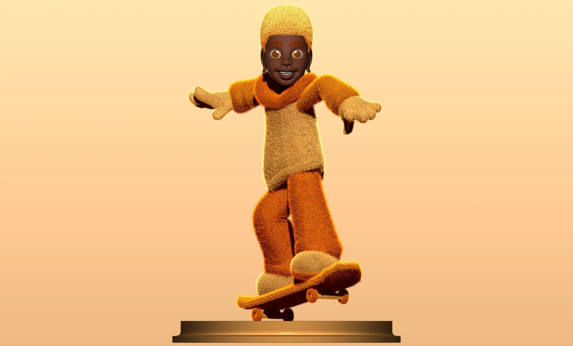 ArtStation - boySculpt_U_fiberMeshClothes_skateBoarding