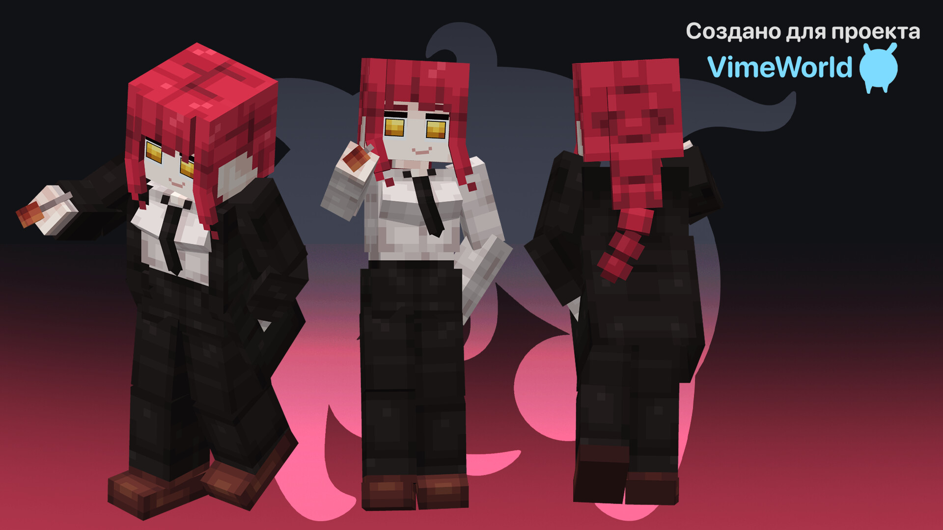 ArtStation - Makima from anime ''Anime Chainsaw man'' Minecraft model