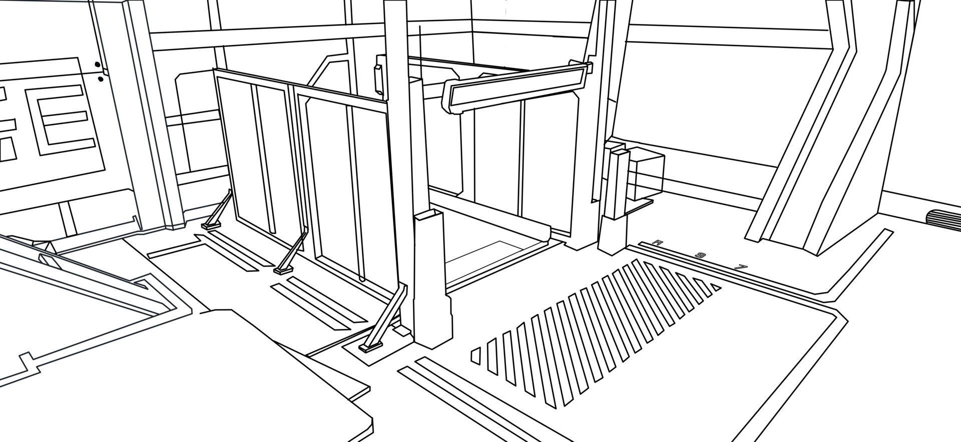 ArtStation - Sci Fi elevator Room