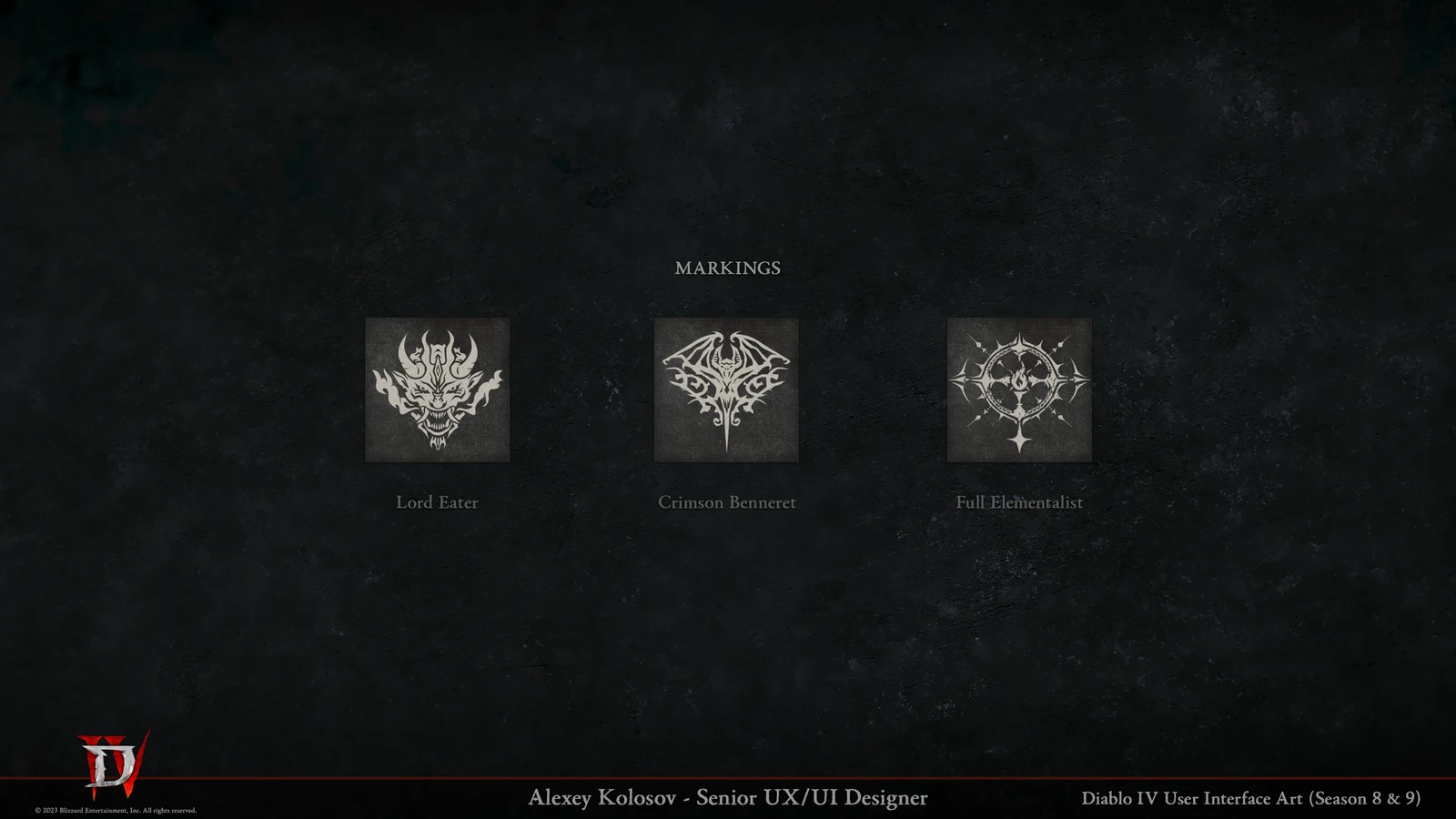 Alexey Kolosov - Diablo IV - Season 8 & 9 UI Art