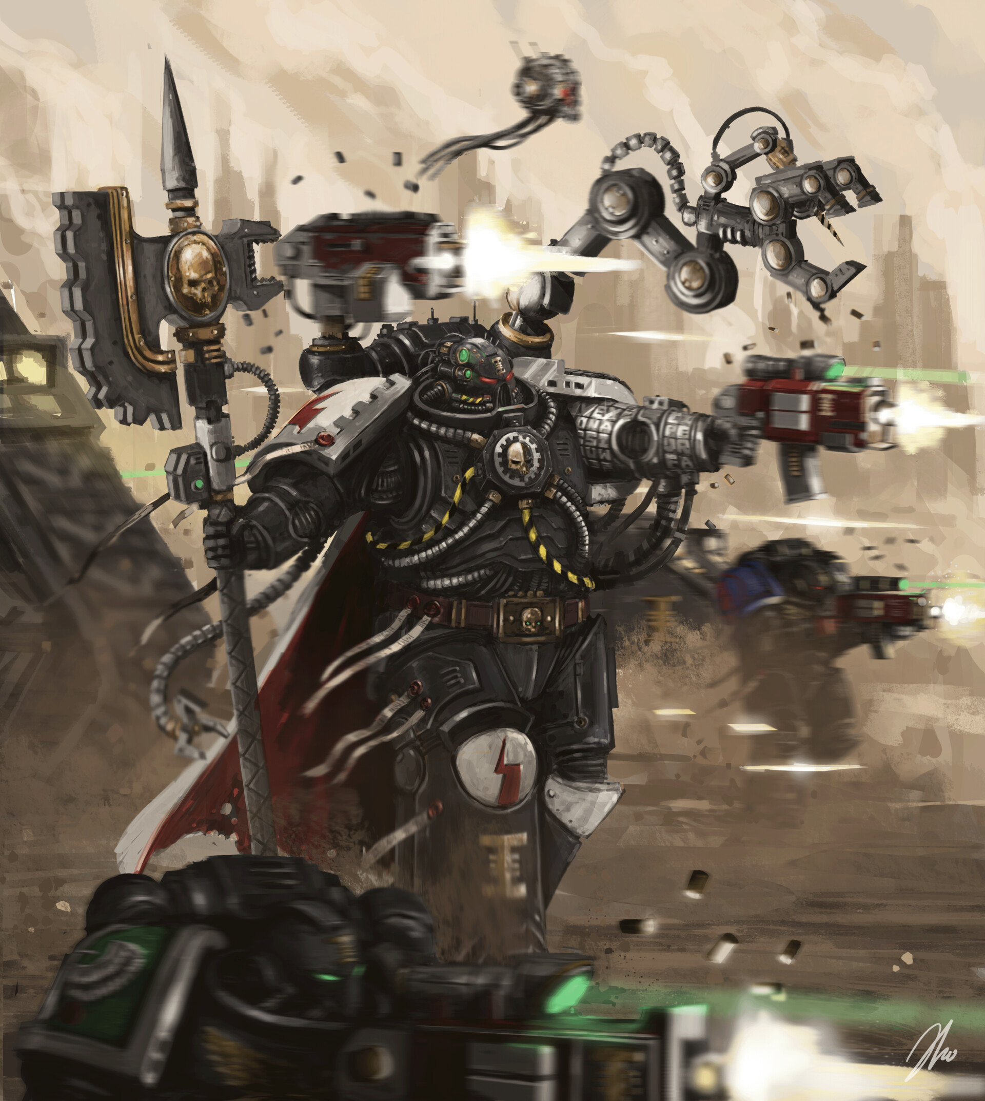 ArtStation - Deathwatch Techmarine - Storm Giants