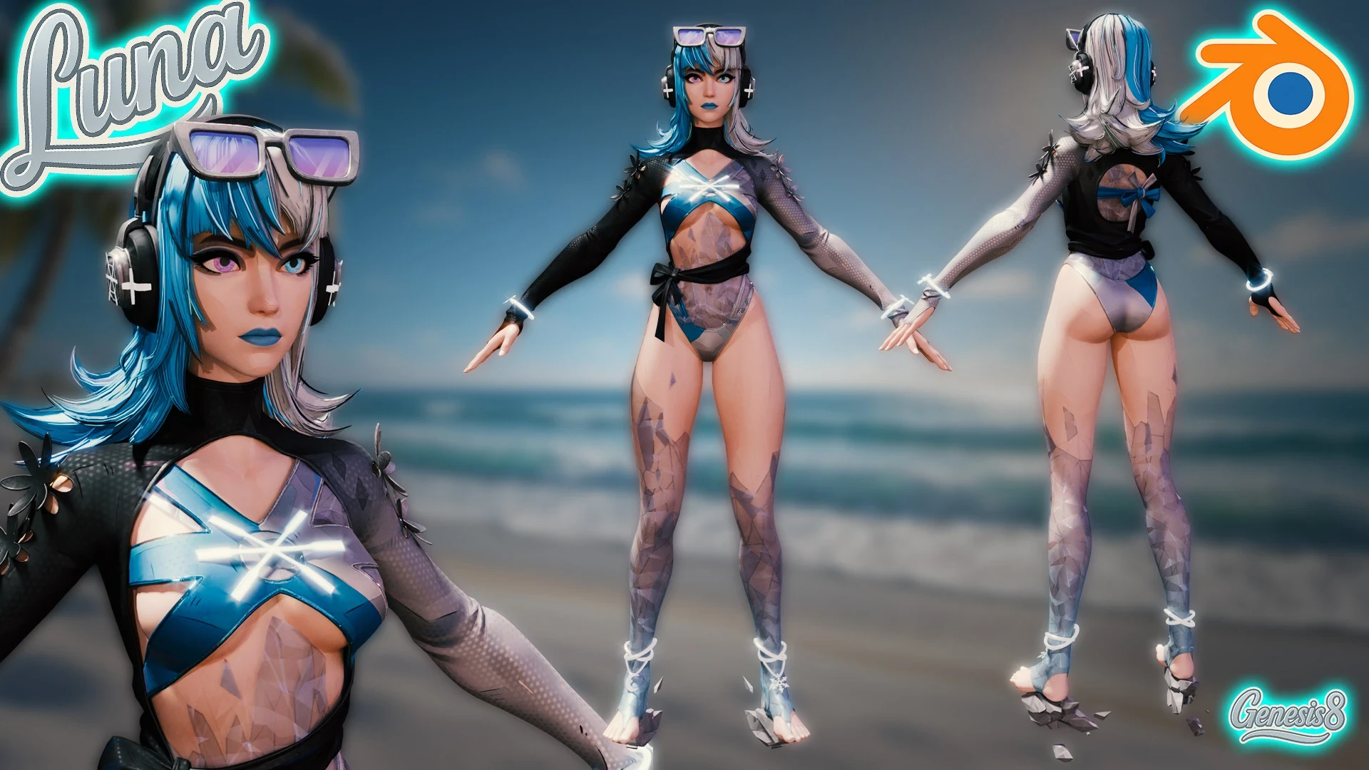 ArtStation - MR Luna Snow G8F – CE Blend File (Cool Summer)