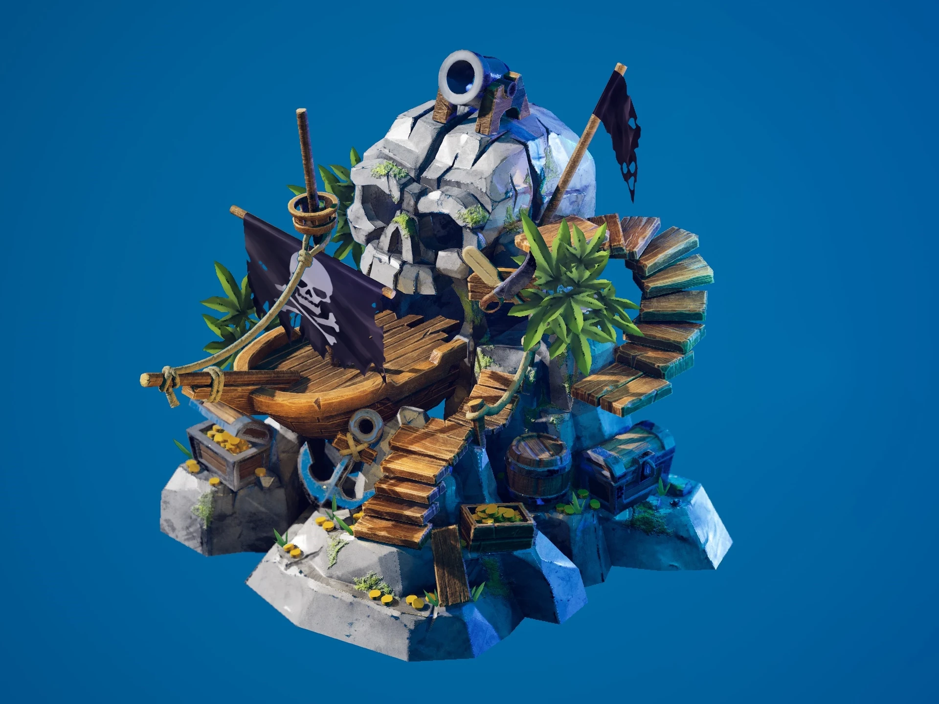 ArtStation - Pirate Skull