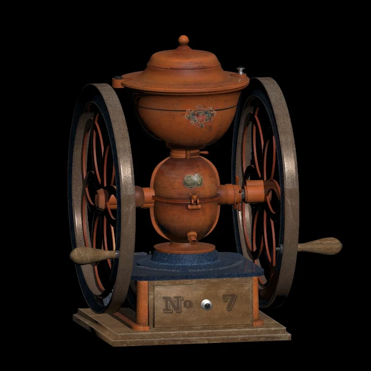 ArtStation - Antique Coffee Grinder – 3D Prop Model