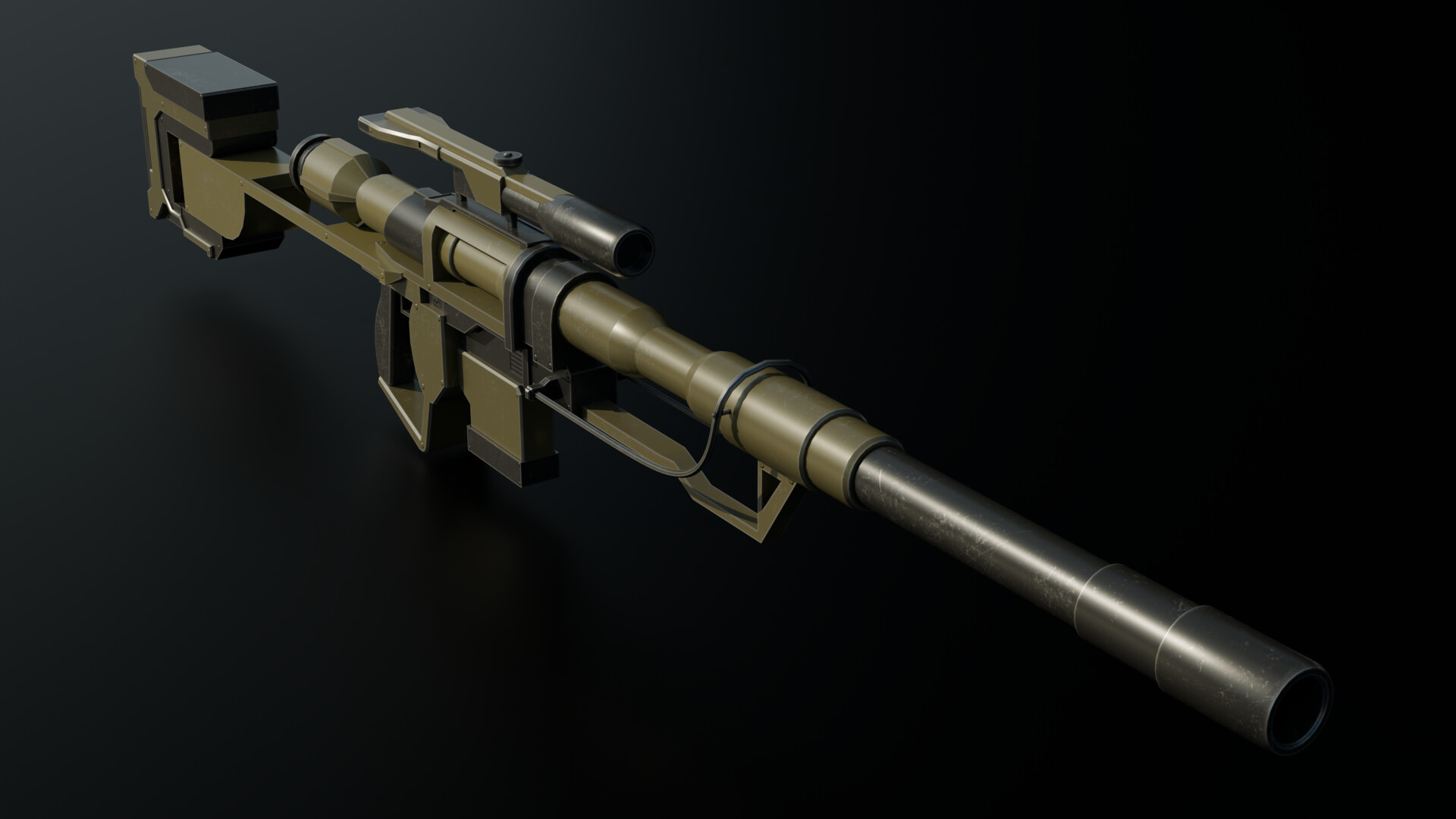 ArtStation - Futuristic Sniper Rifle – 3D Model