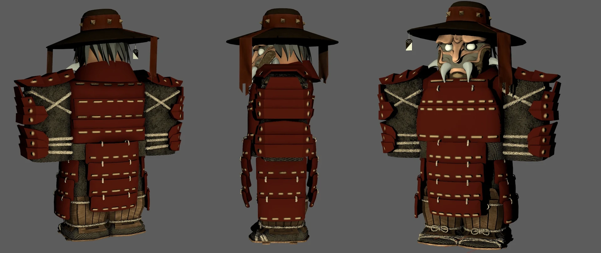 Edrey Aldana - 3D Roblox Character - Samurai for ZO Roblox video game