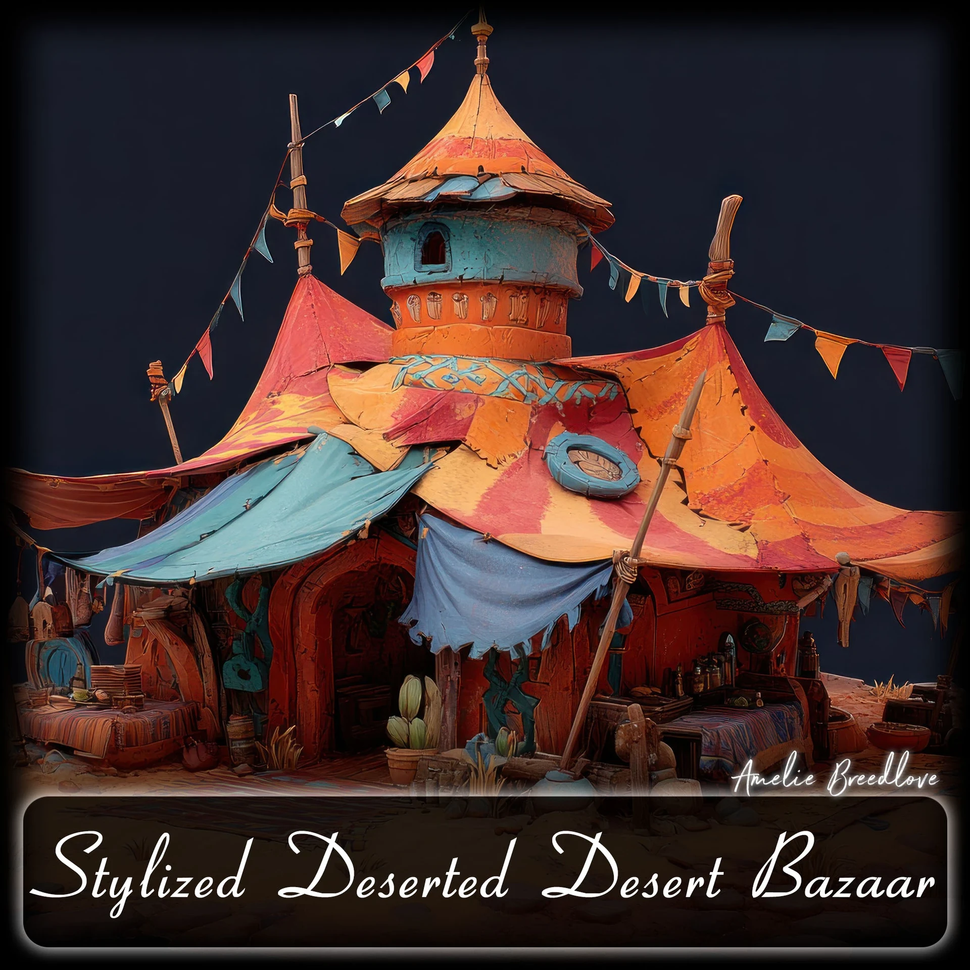 ArtStation - 200 Stylized Deserted Desert Bazaar Reference Pack | 4K | v.18