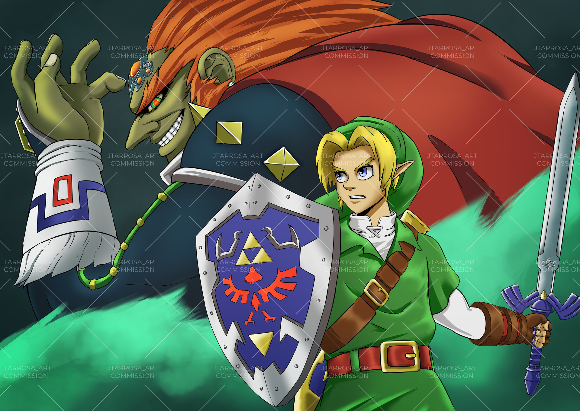 ArtStation - Link vs. Ganon Illustrations Commission
