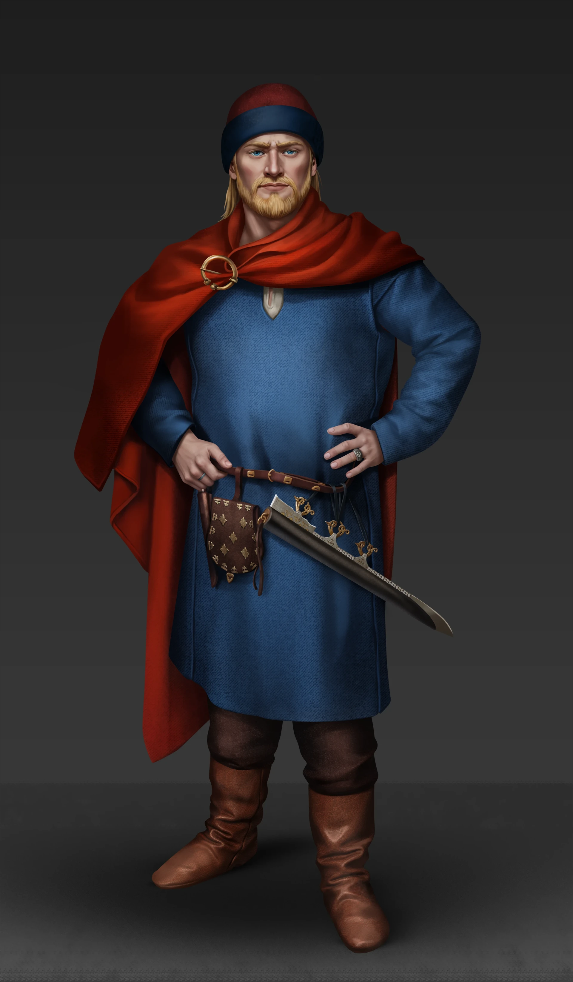 ArtStation - Russian warrior in festive clothes