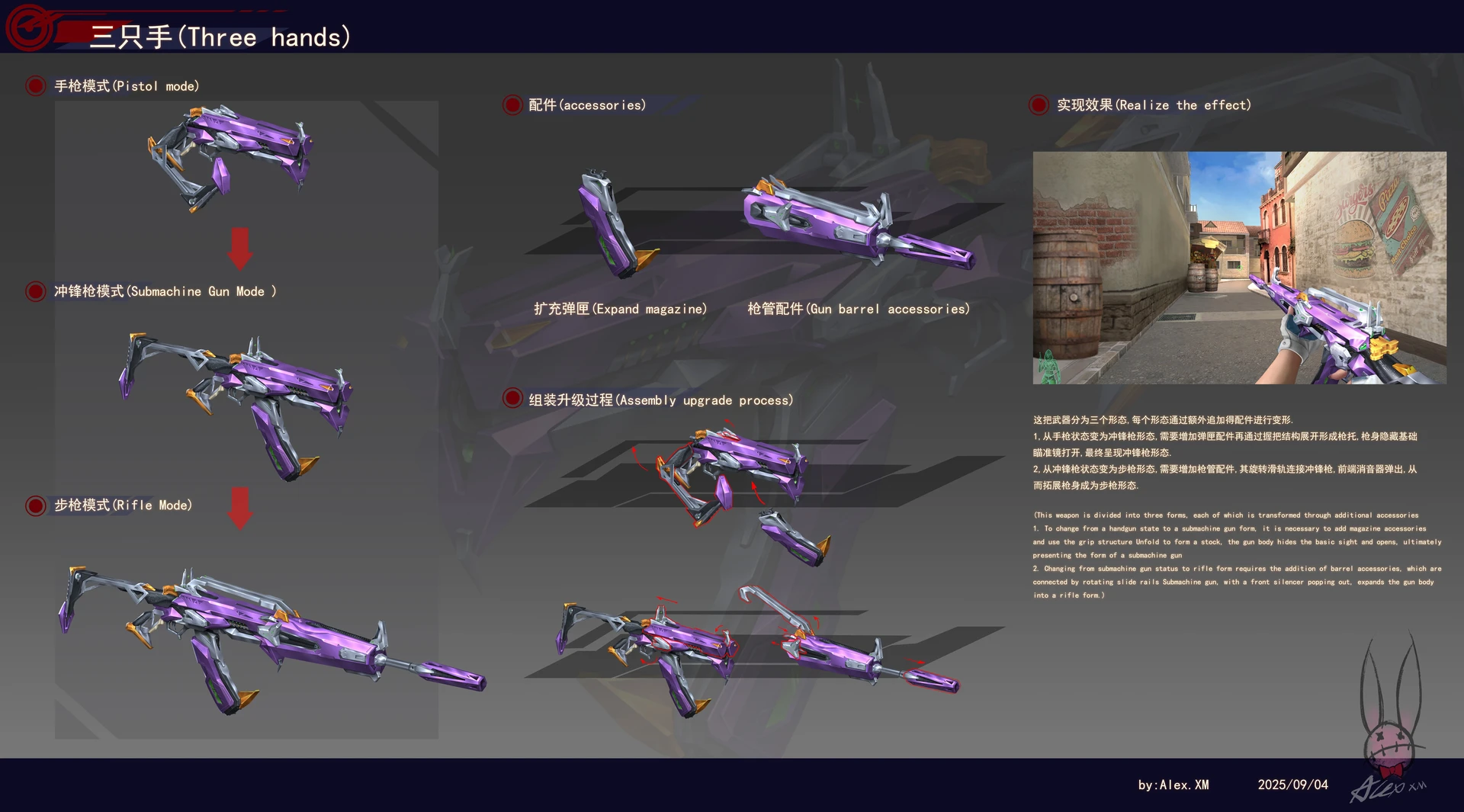 ArtStation - Basic weapon - Three hands
