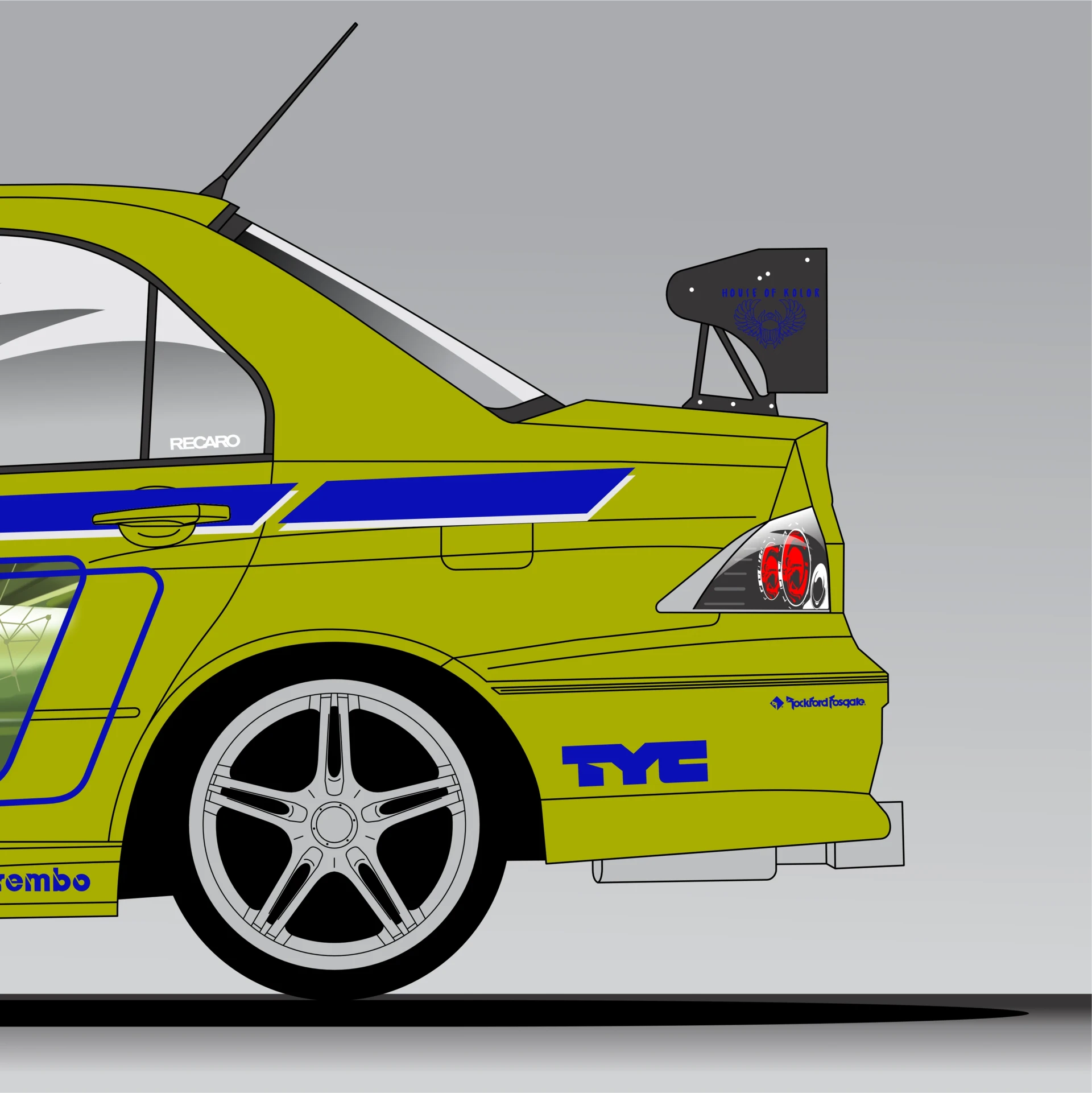 ArtStation - arte decal lancer evo viii 2fast 2furious