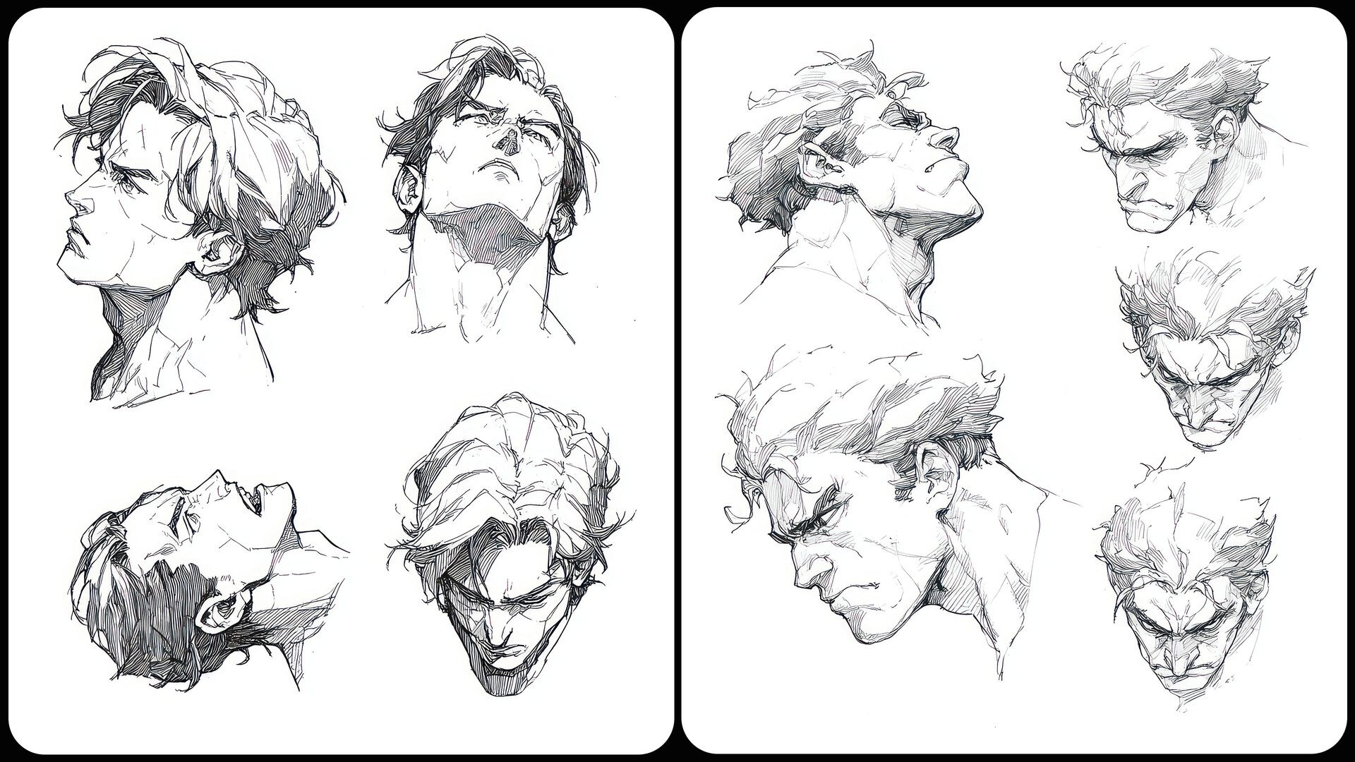 Ferial Studio - 🔹200 Male Model Sheet - Sketch Reference Image Pack v ...