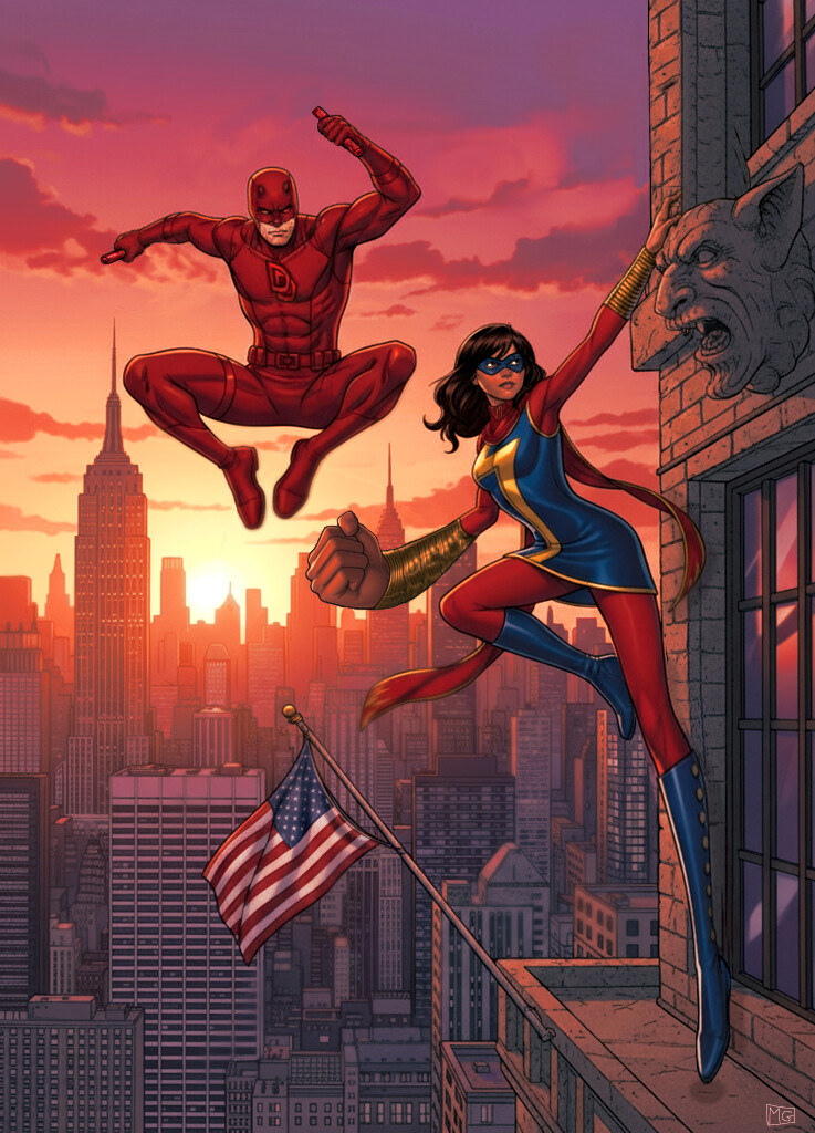 Michael Grinberg - Marvel - Daredevil and Ms.Marvel