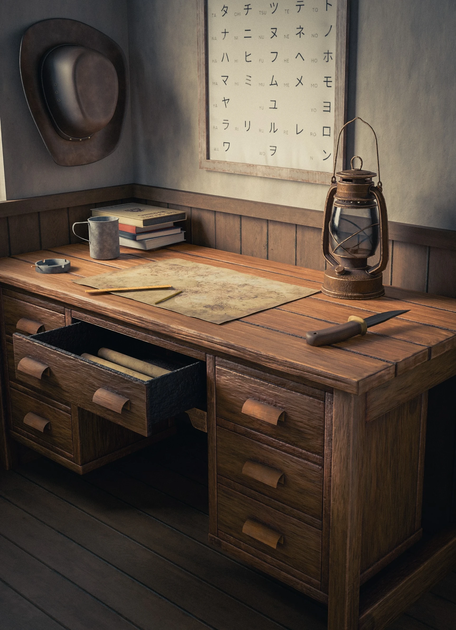 ArtStation - Explorer Desk