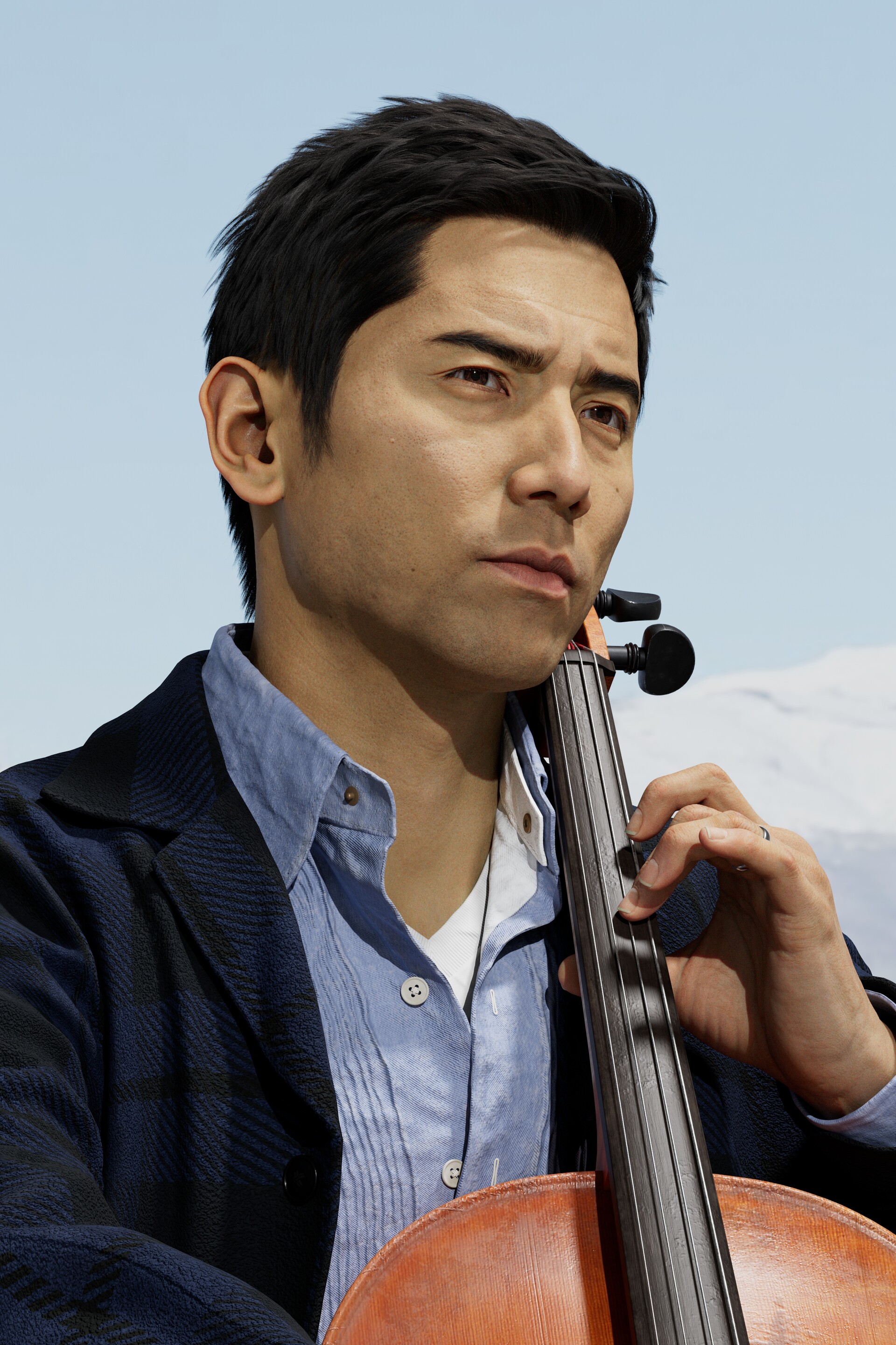 ArtStation - "Departures" Movie Poster 3D Cover