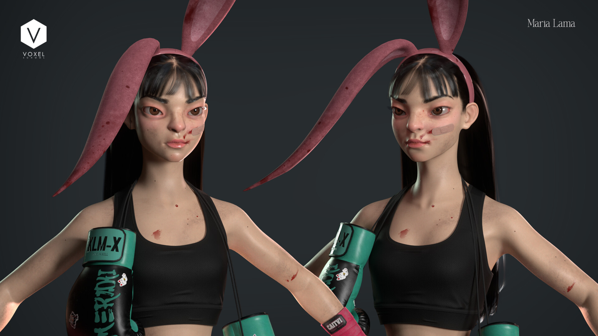 ArtStation - Bunny girl boxer character