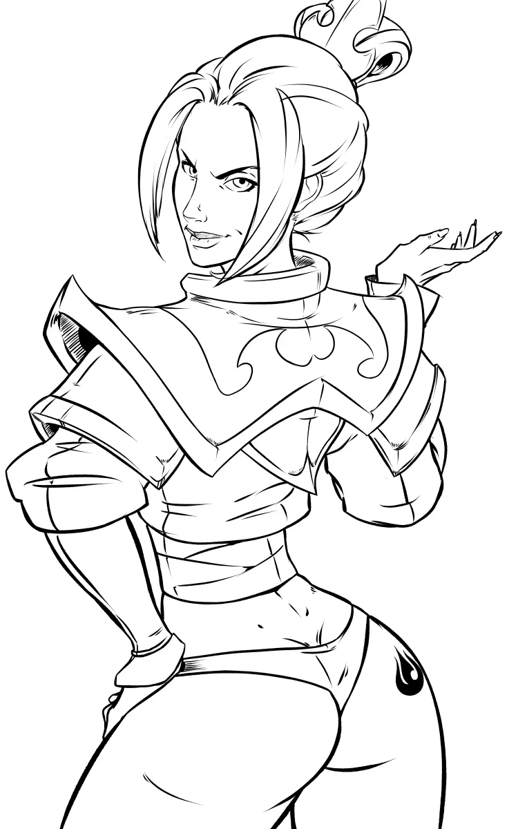 azula avatar coloring page