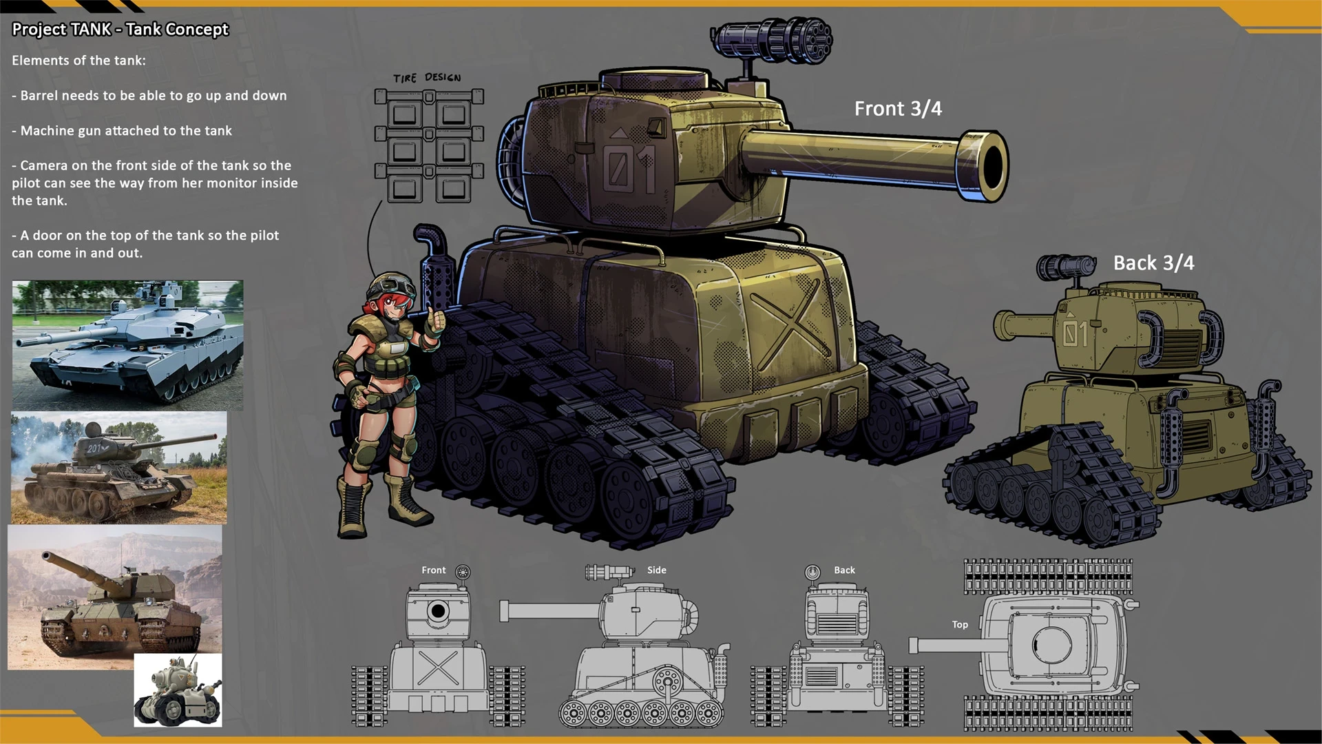 ArtStation - G.I.R.L.S. Vs Aliens - Tank Design