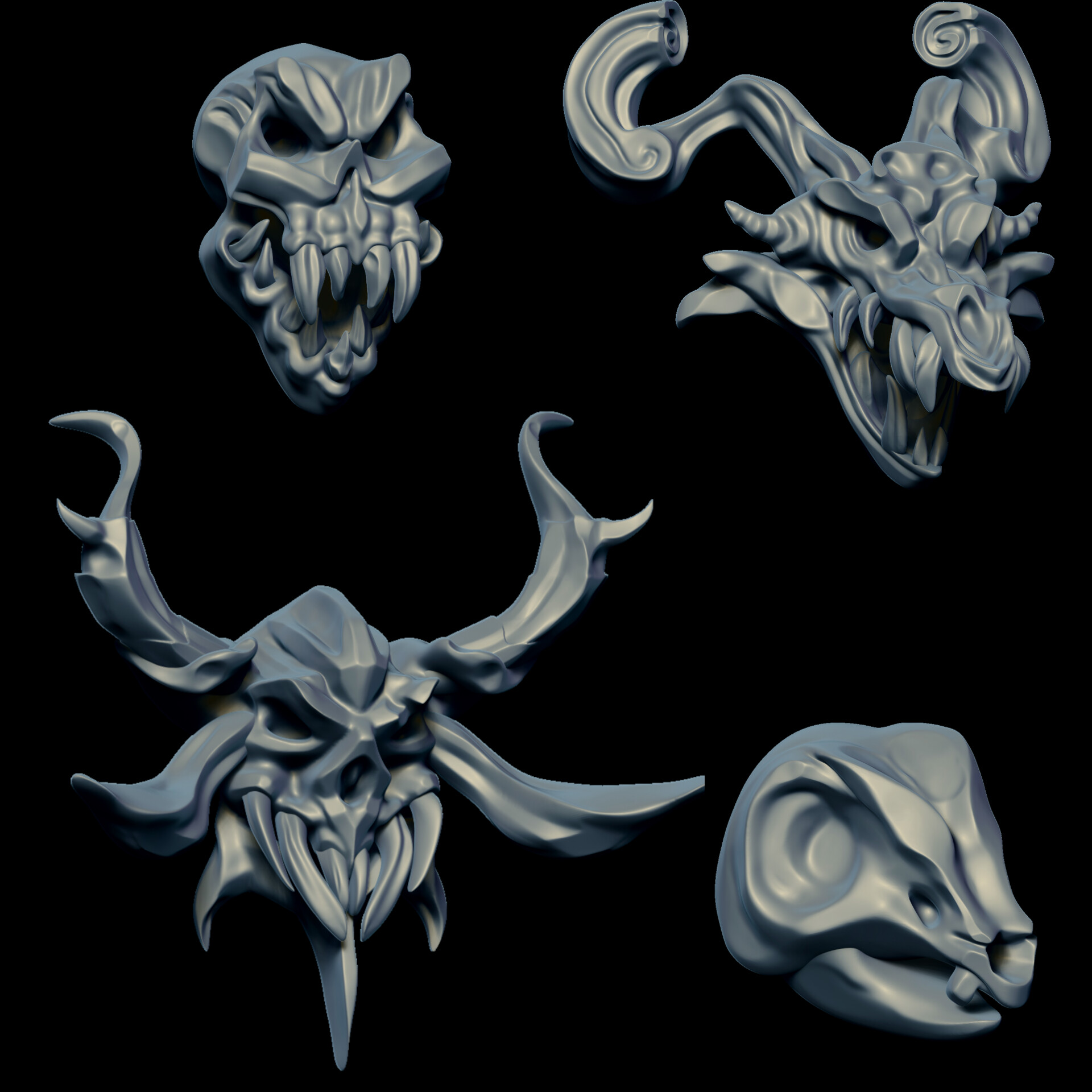 ArtStation - Stylized Skulls