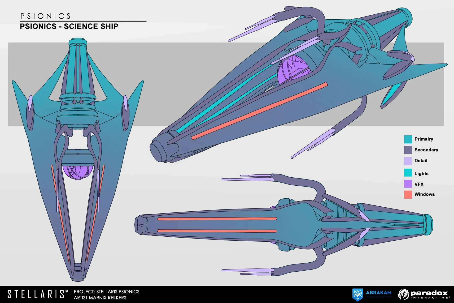ArtStation - Stellaris Psionics Science ship