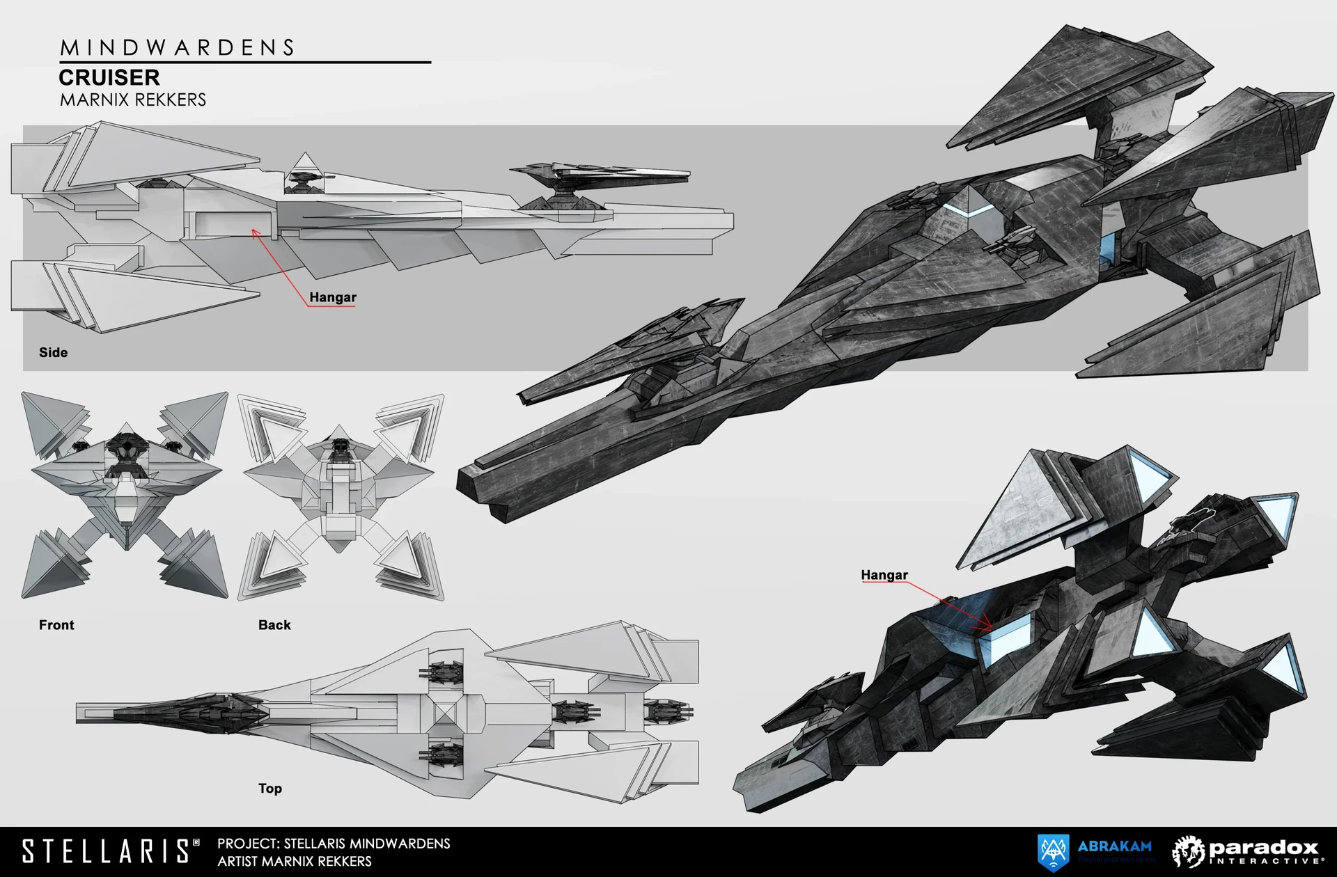ArtStation - Stellaris Mindwardens Cruiser