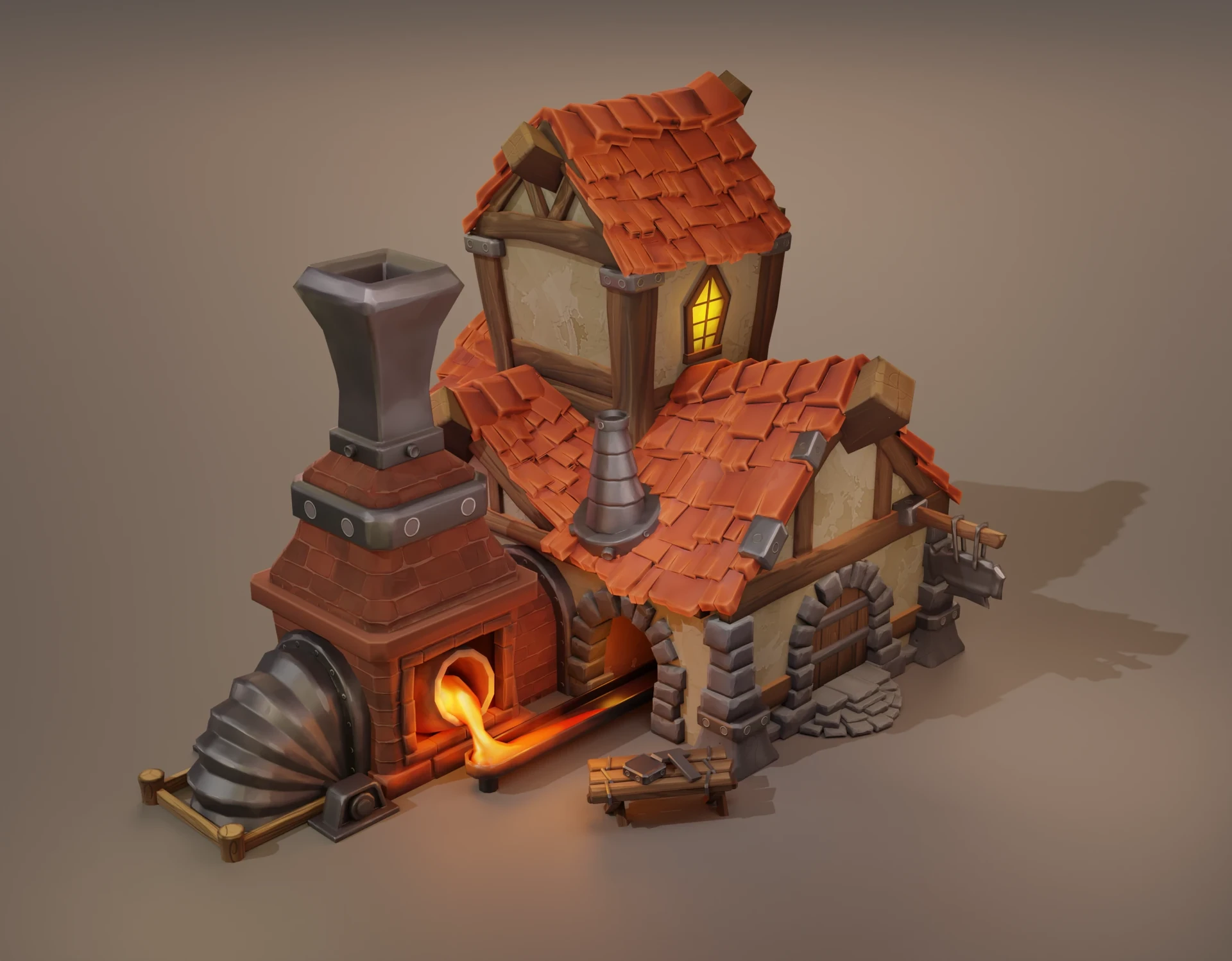 ArtStation - Stylized blacksmith’s workshop