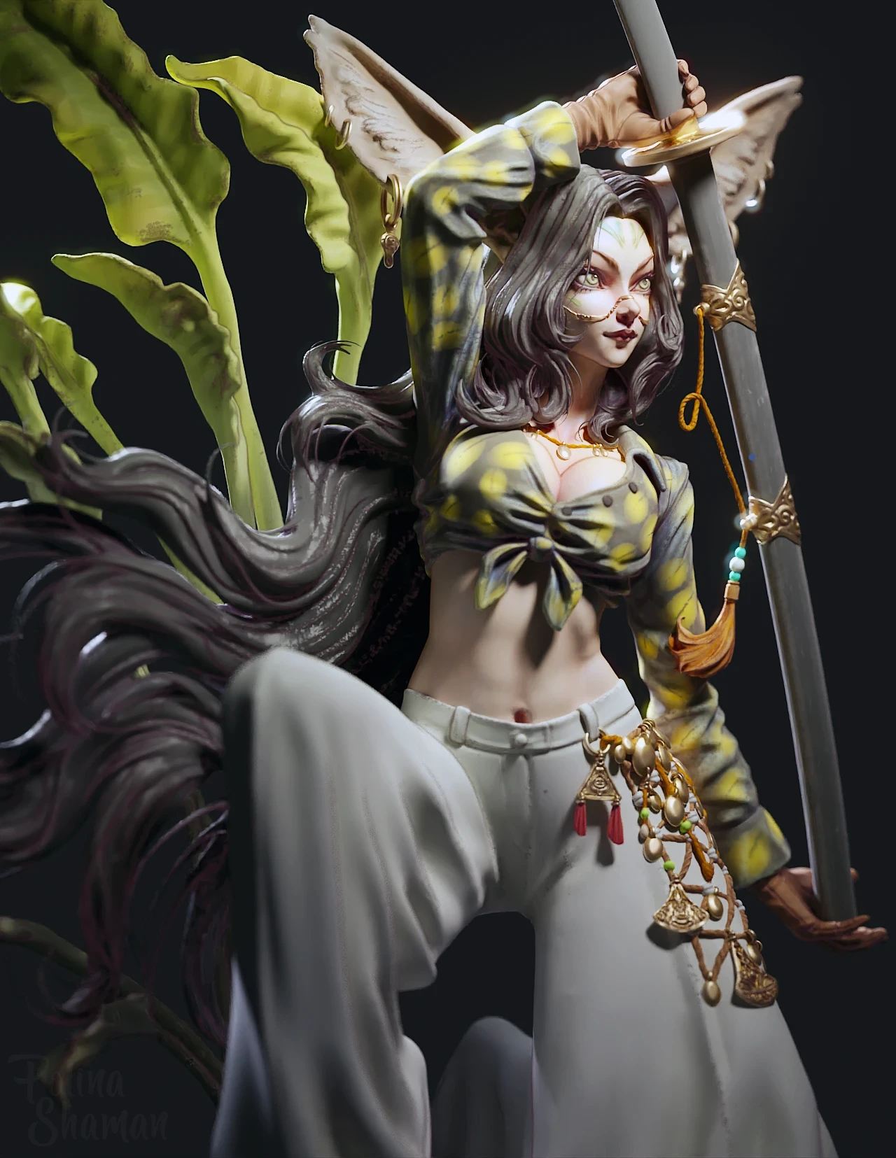 ArtStation - Leaf-patterned shirt (+speedsculpt video)