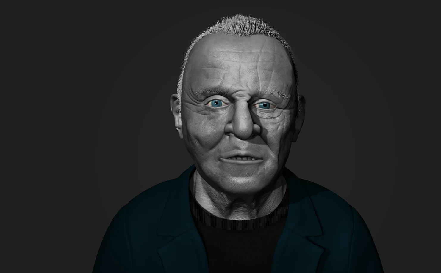ArtStation - Anthony Hopkins Detailed Bust