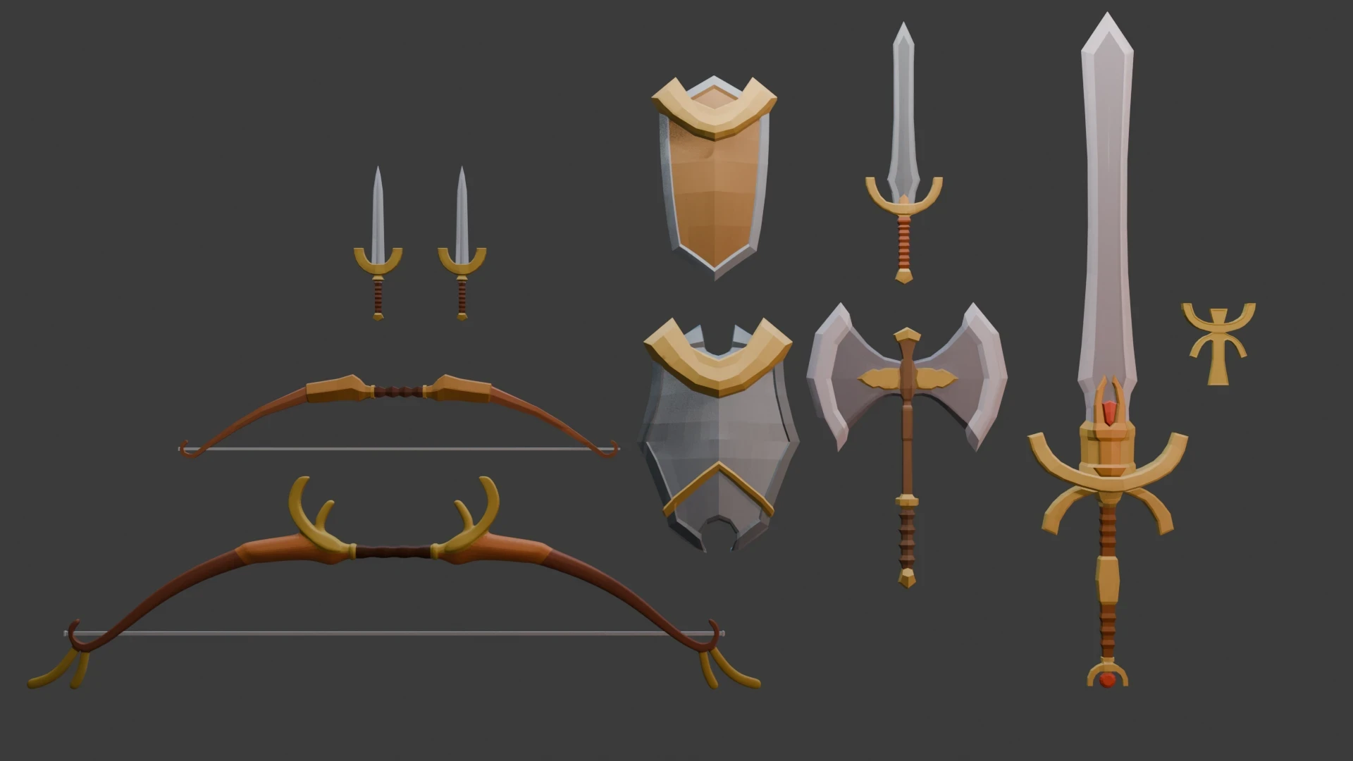 ArtStation - low poly weapons non detail texture